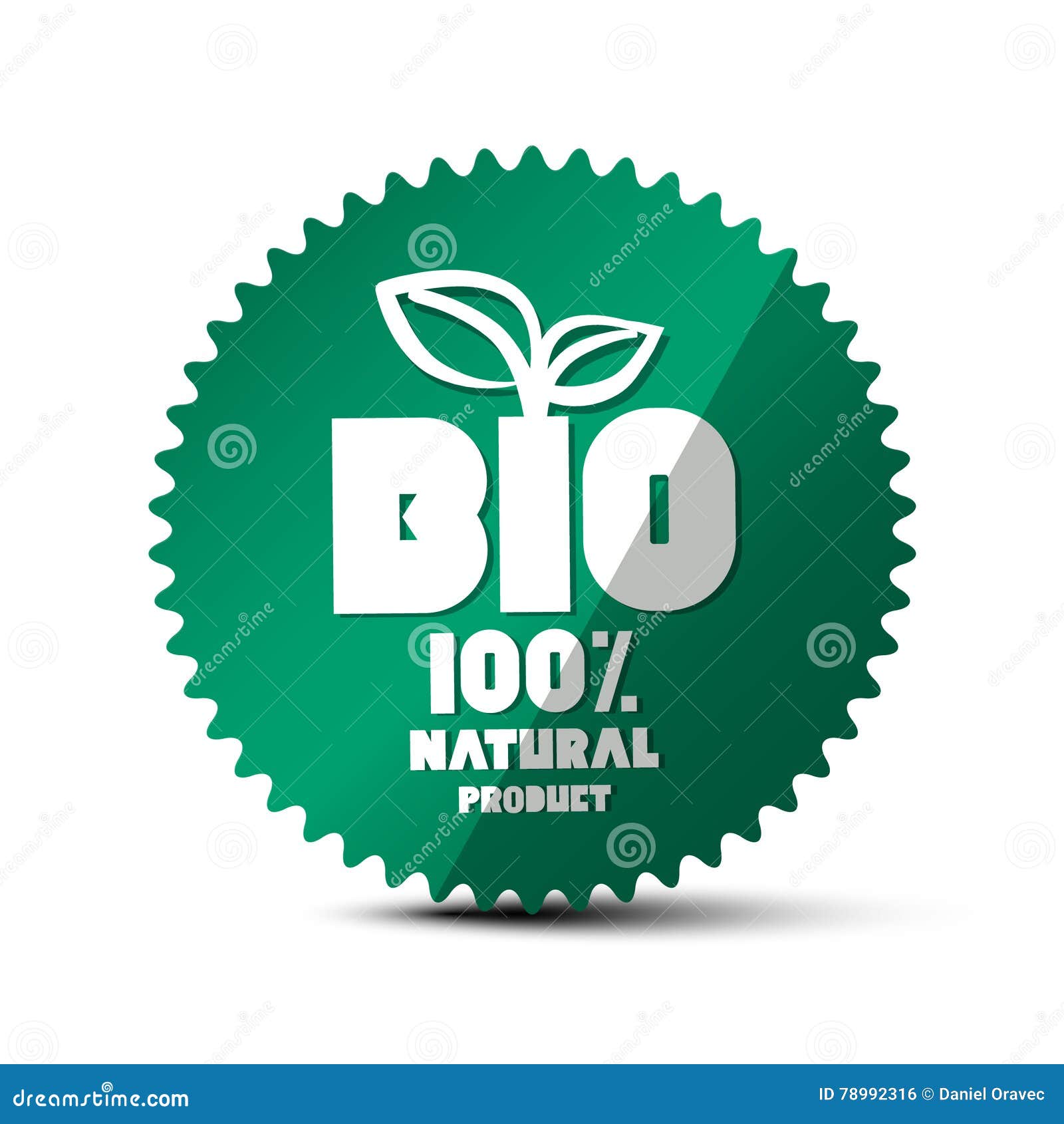 BIO Groen Etiket Vector 100% Natuurlijk Productsticker Vector ...