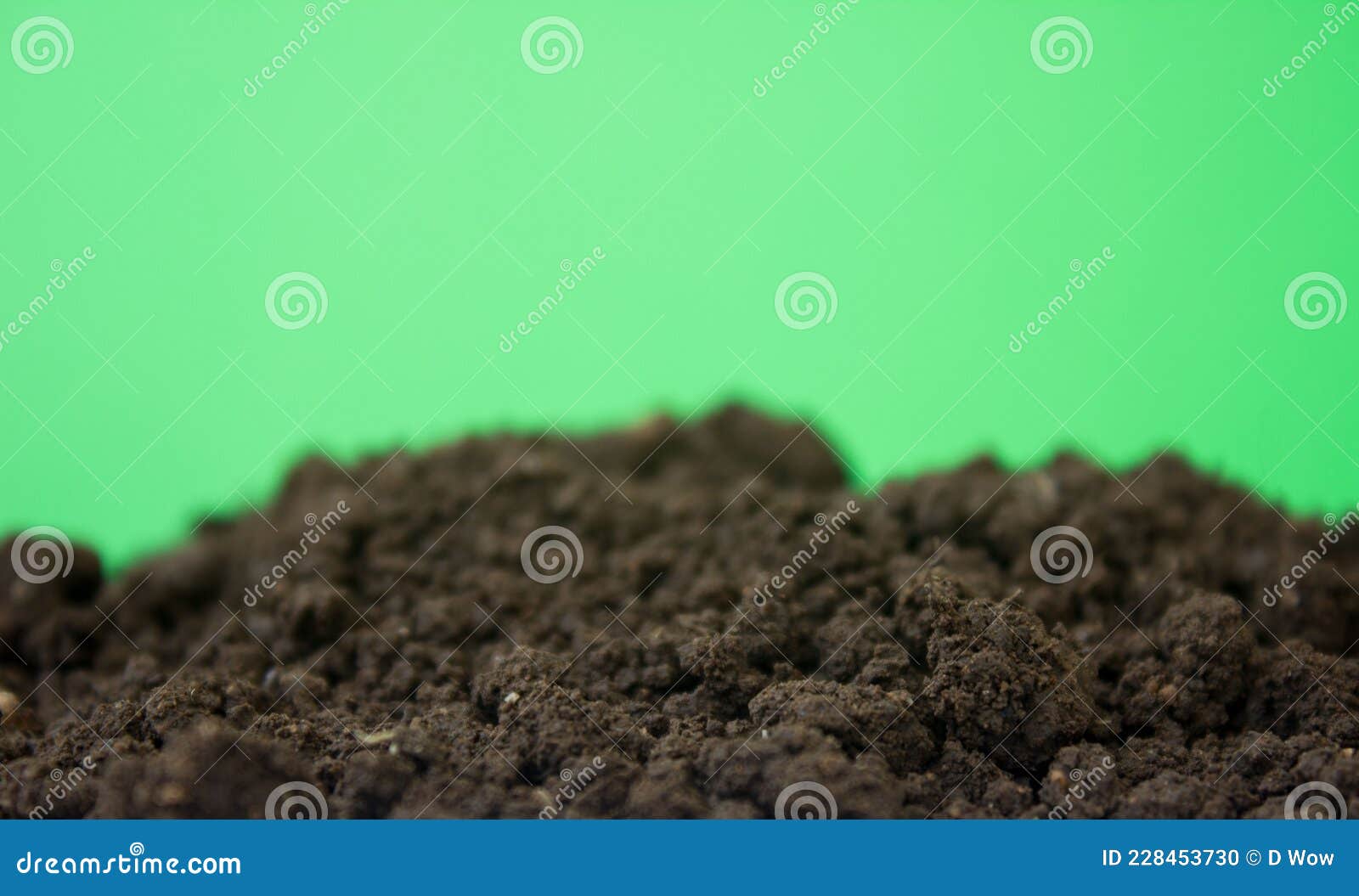 Bio Ground or Soil Substrate As Frame or Border Isolated on Green ...