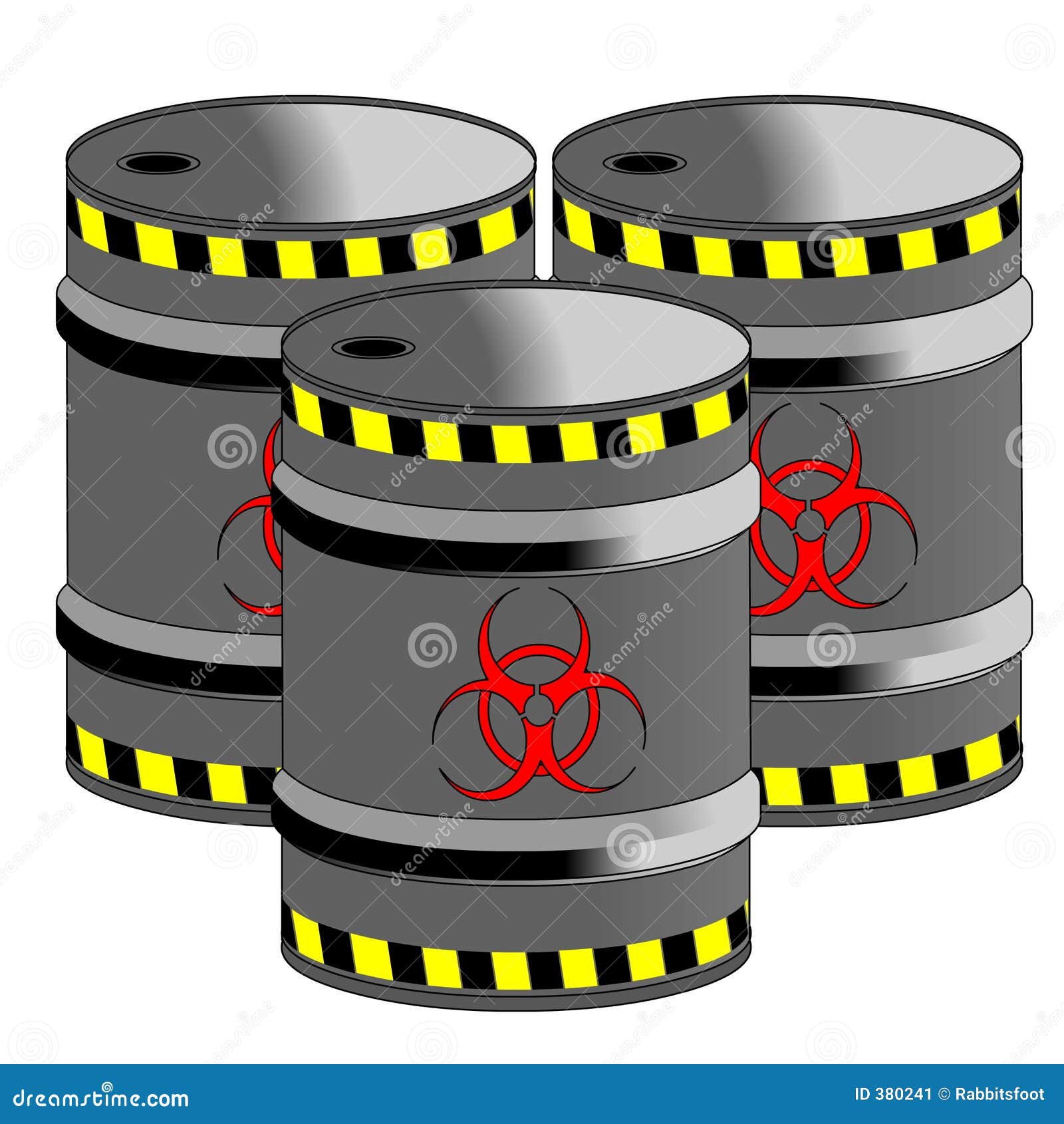 Bio Hazard Barrels stock illustration. Illustration of symbol - 380241