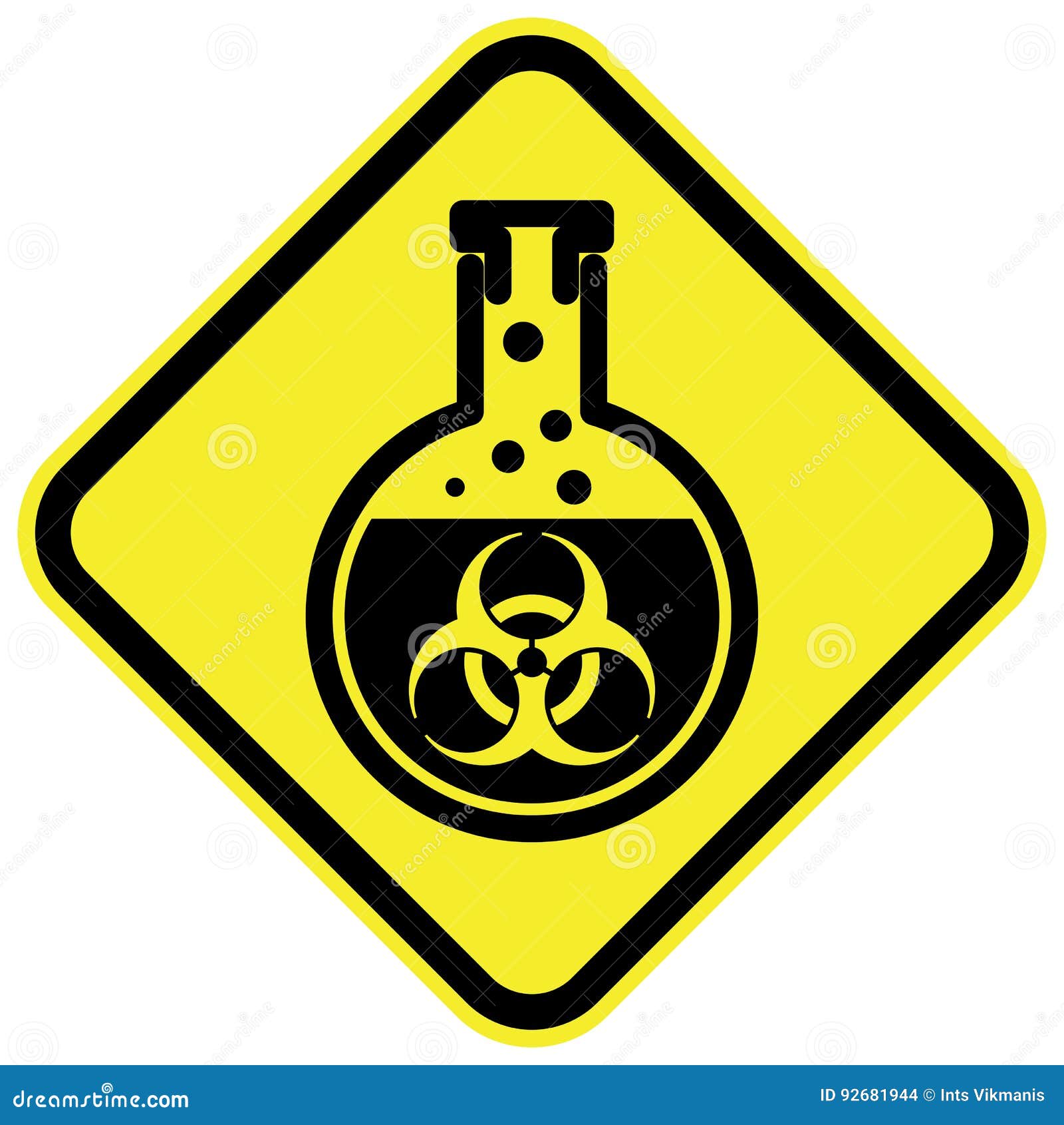 Bio hazard warning sign stock vector. Illustration of health - 92681944