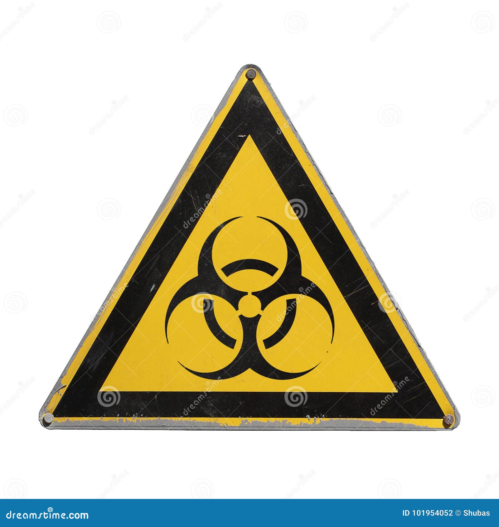 Bio Hazard. Yellow Triangle Stock Photo - Image of hazard, industry ...