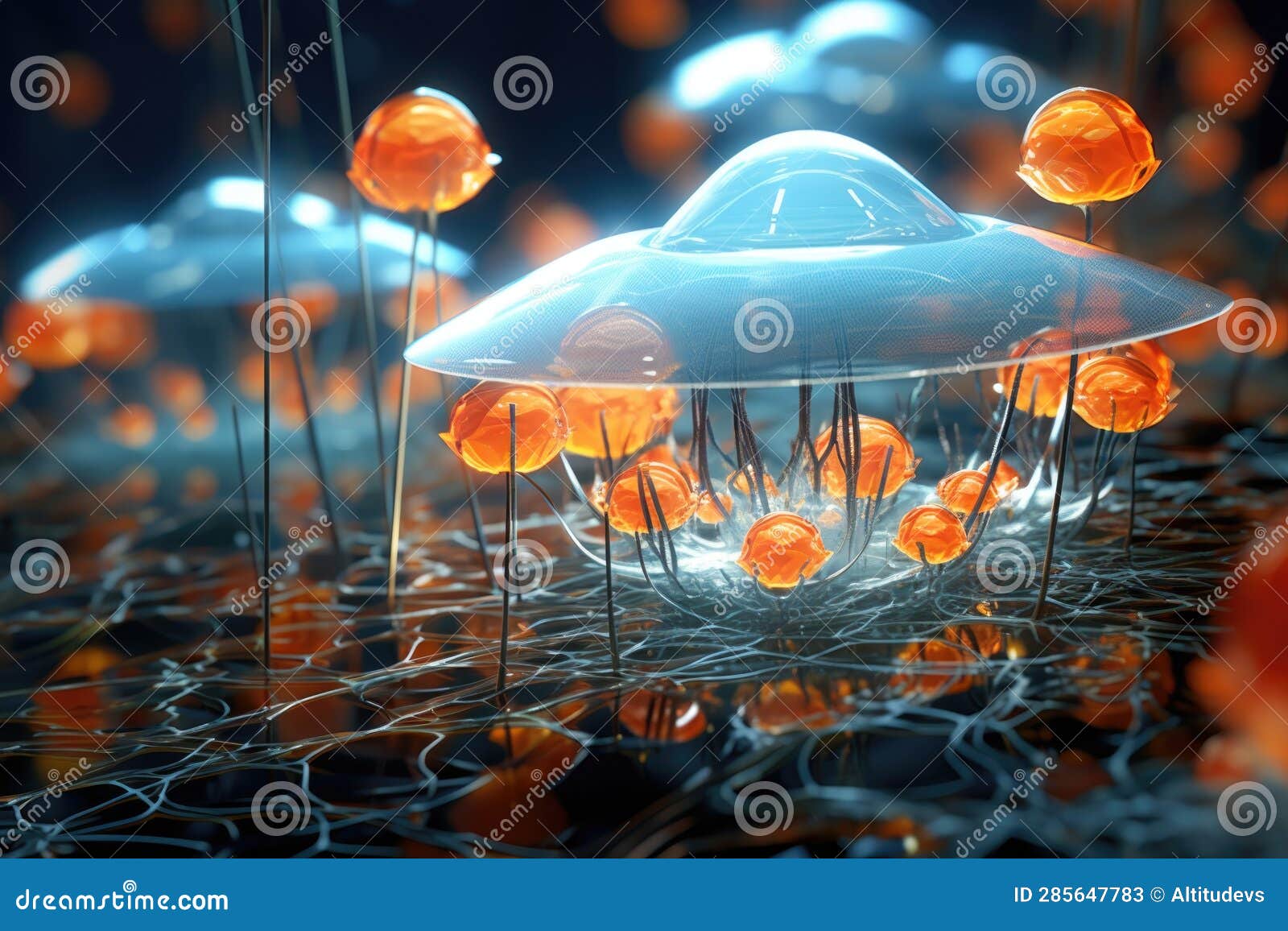 Bio-inspired Solar Cells for Energy Production Stock Illustration ...