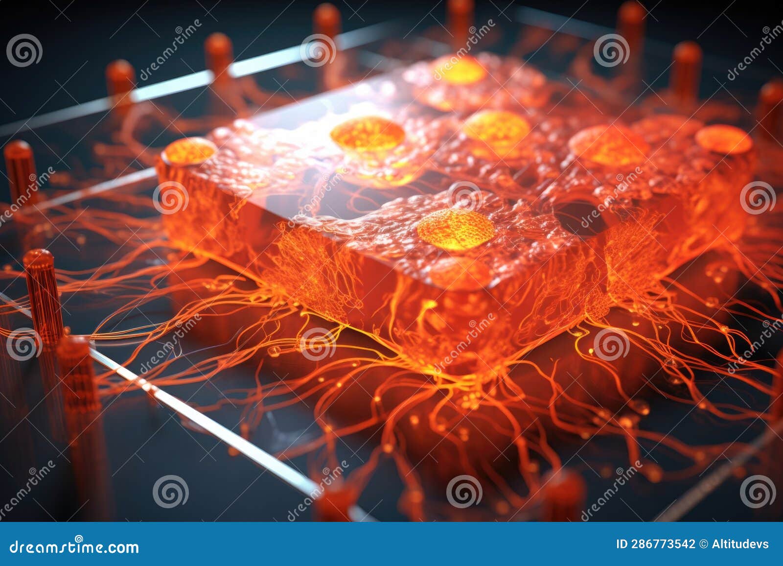 Biomimicry Inspired Data Science Background With Neuron Patterns