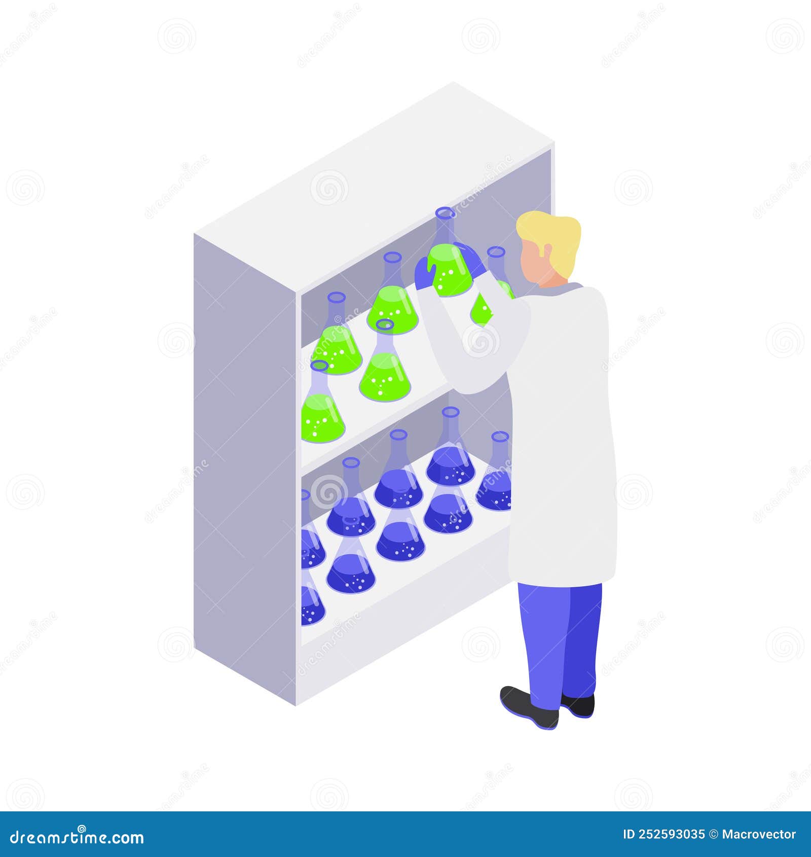 Bio Lab Cabinet Composition Stock Vector - Illustration of gene ...