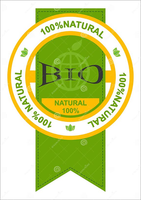 Bio Label stock illustration. Illustration of gardens - 23417319