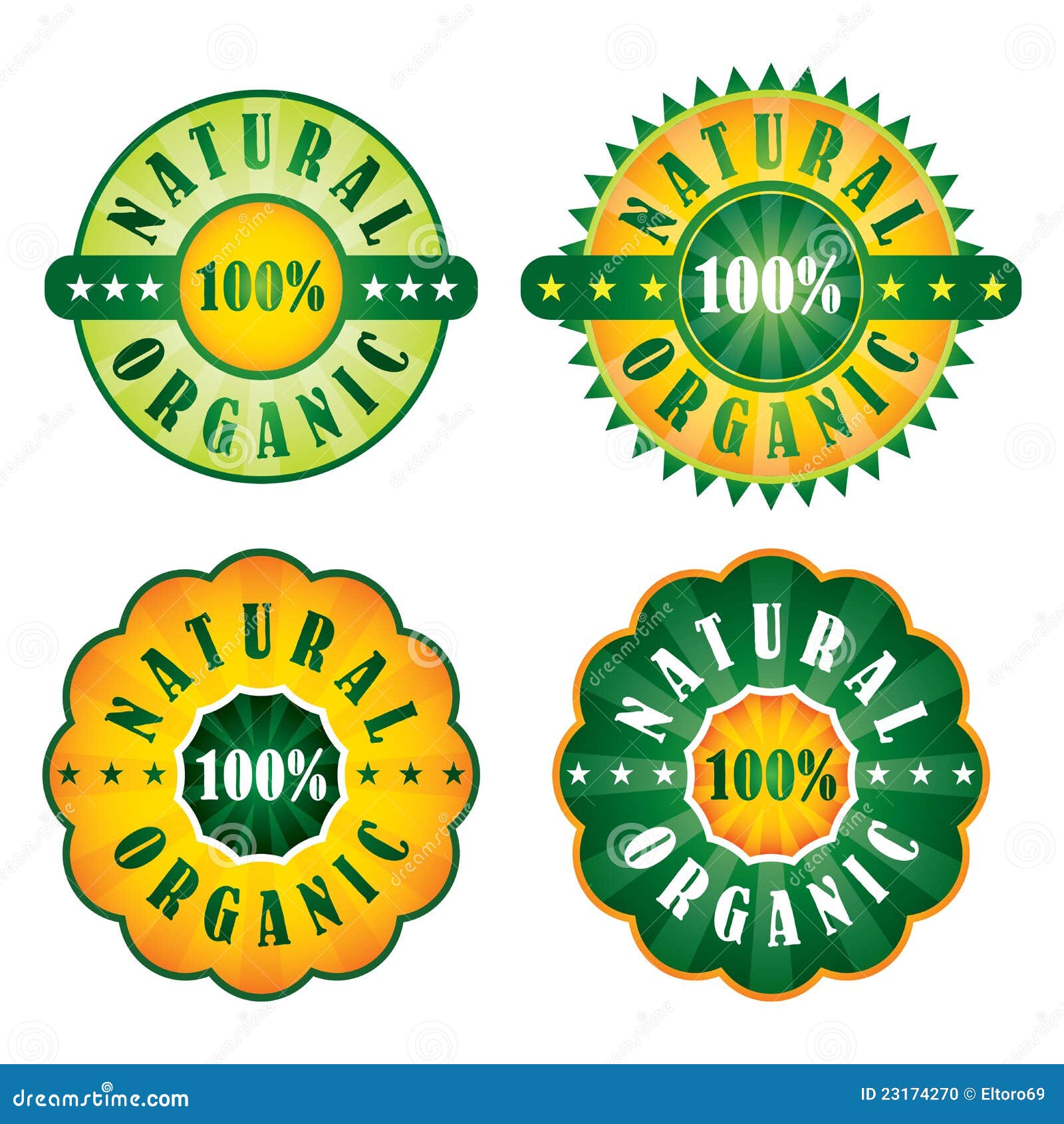 Bio label collection stock vector. Illustration of design - 23174270