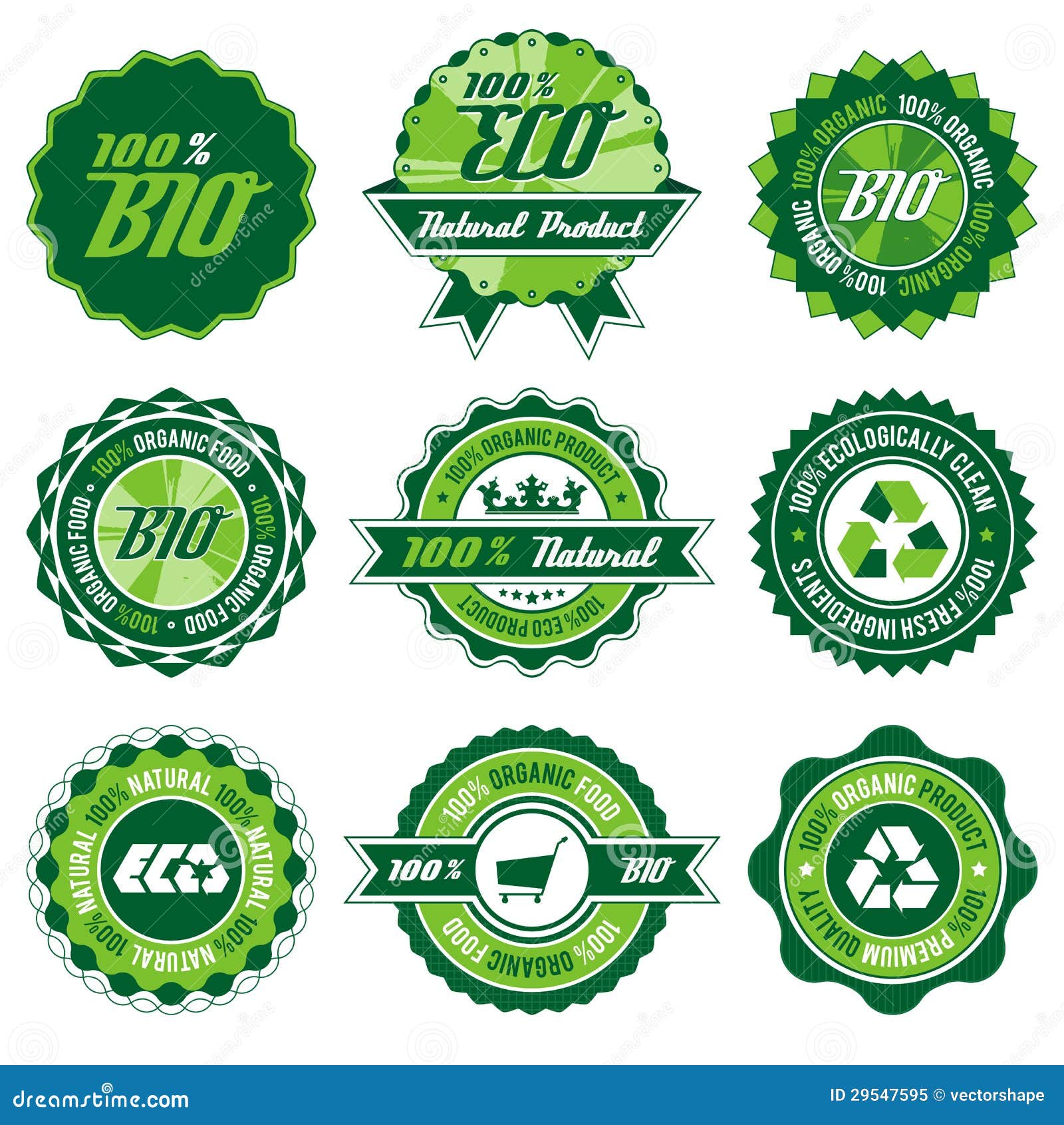 Bio label set stock vector. Illustration of ecologic - 29547595