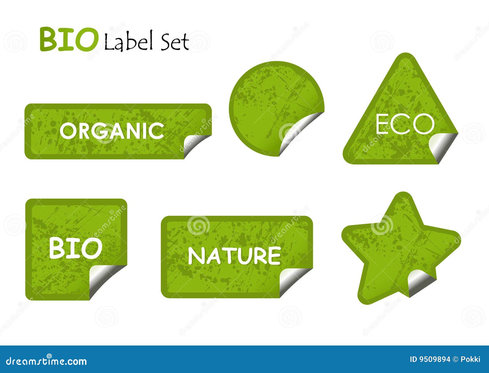 Bio label set. Vector stock vector. Illustration of icon - 9509894