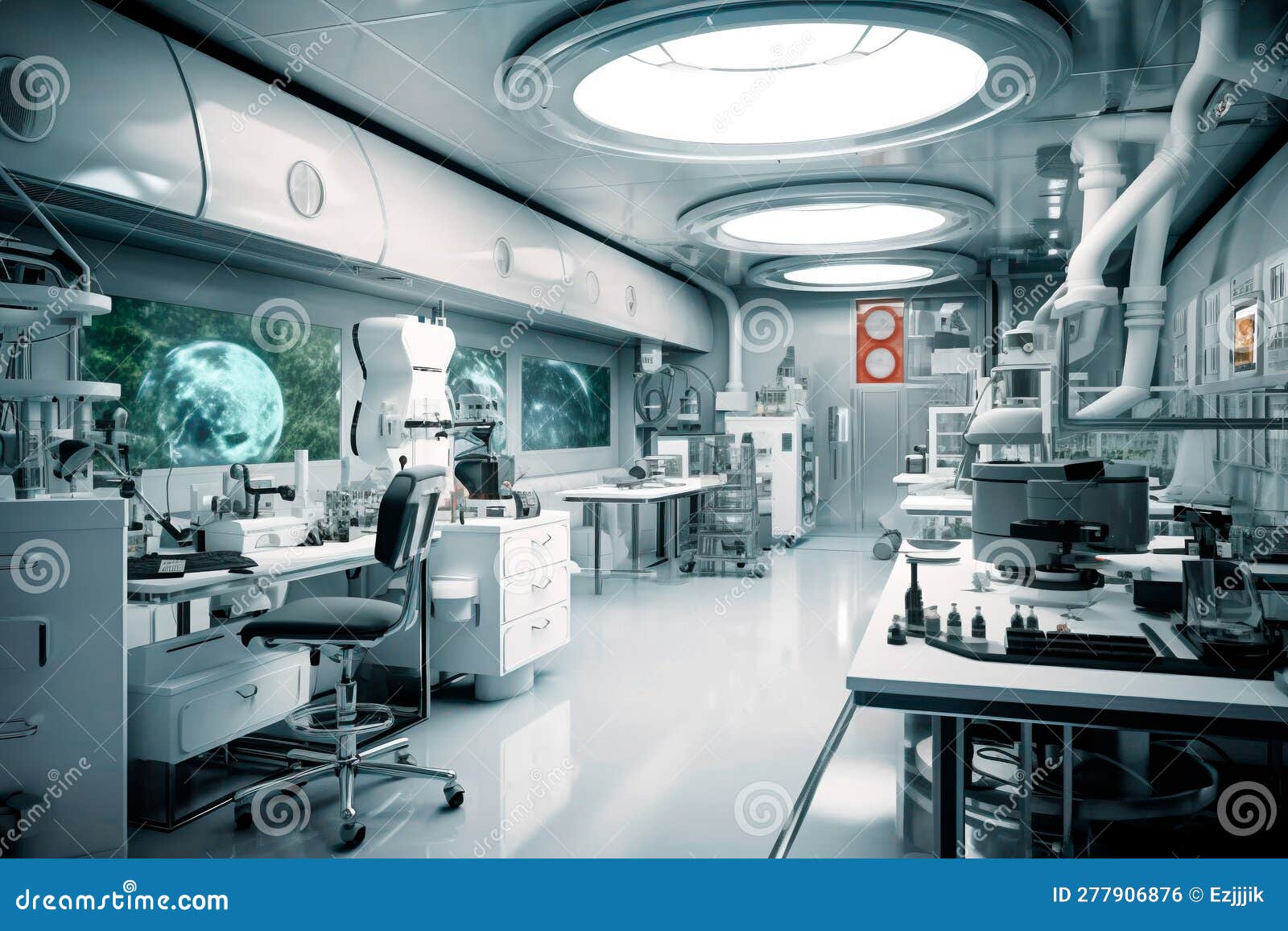 Bio-laboratory of the Future with Microscopes and Equipment for ...