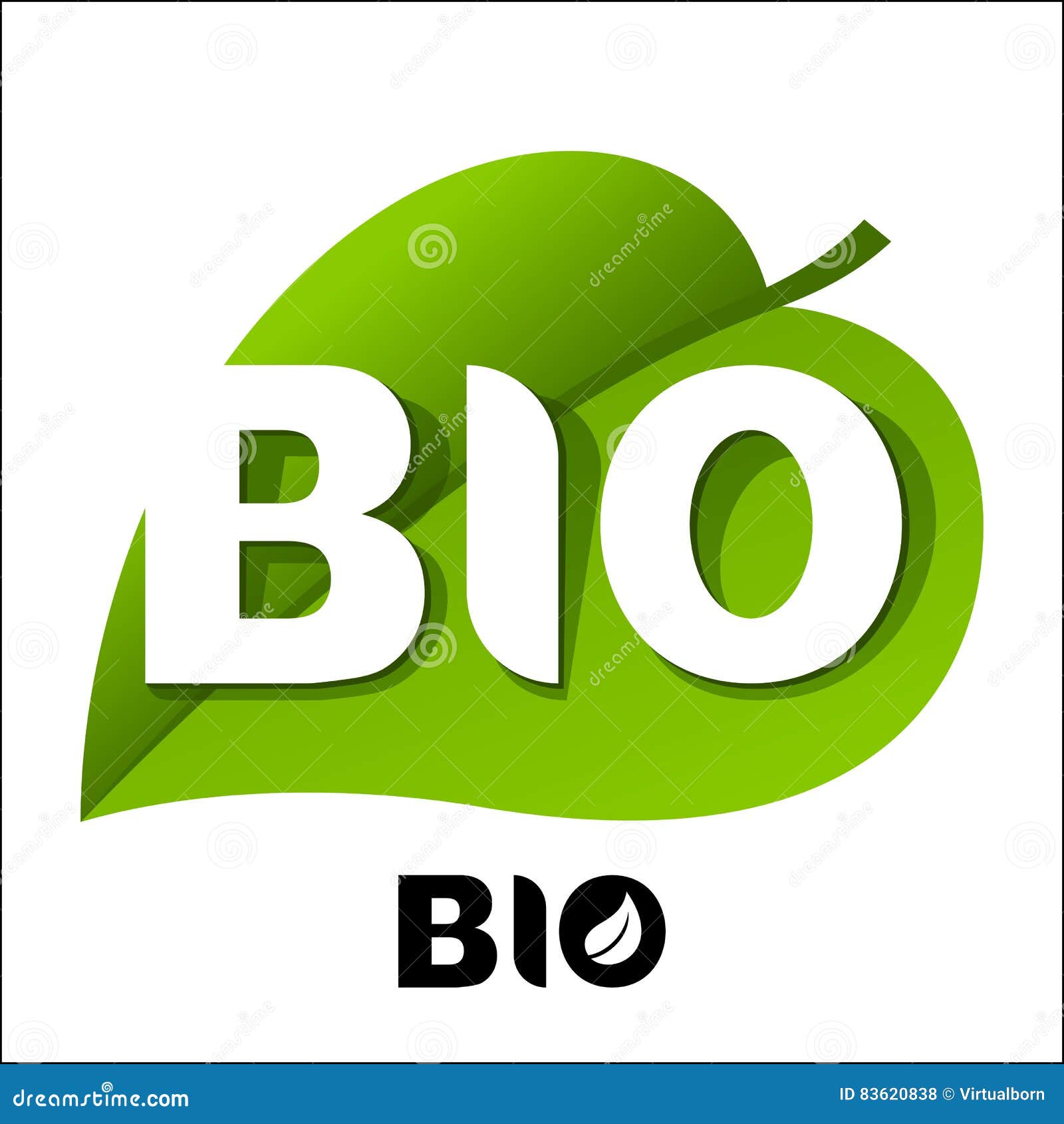 BIO leaf emblem stock vector. Illustration of food, ecological - 83620838