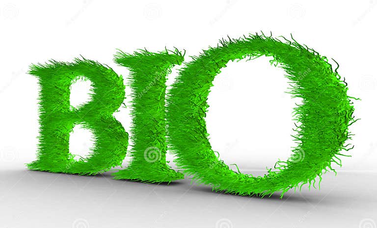 Bio. Letters with Grass on it. Stock Illustration - Illustration of ...