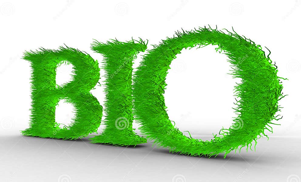 Bio. Letters with Grass on it. Stock Illustration - Illustration of ...