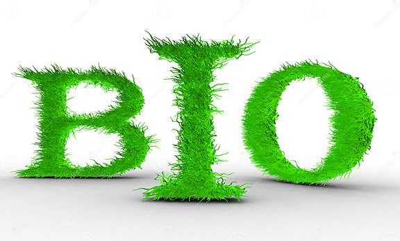 Bio. Letters with Grass on it. Stock Illustration - Illustration of ...