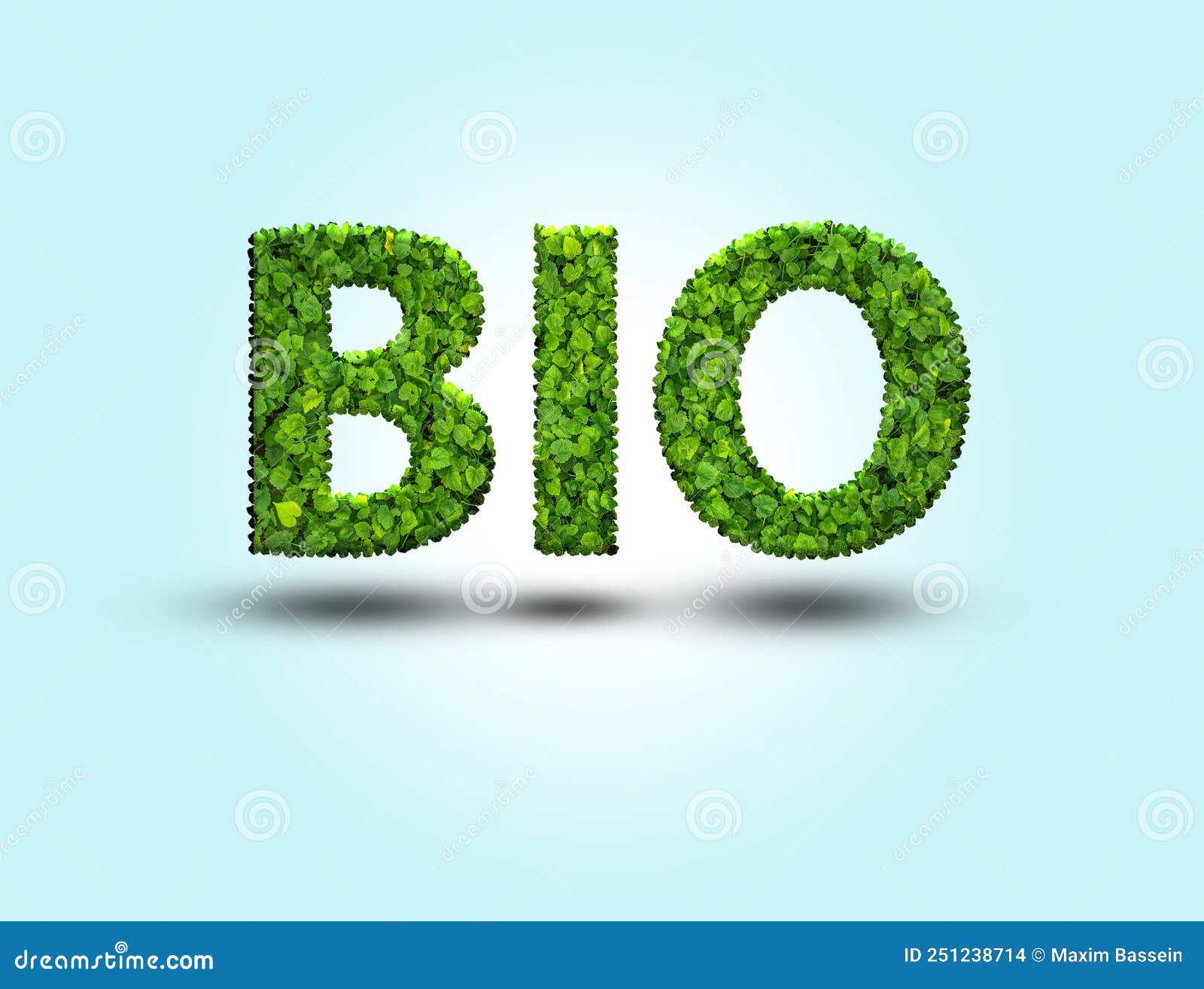 BIO Letters with a Shadow on a Blue Background Stock Illustration ...