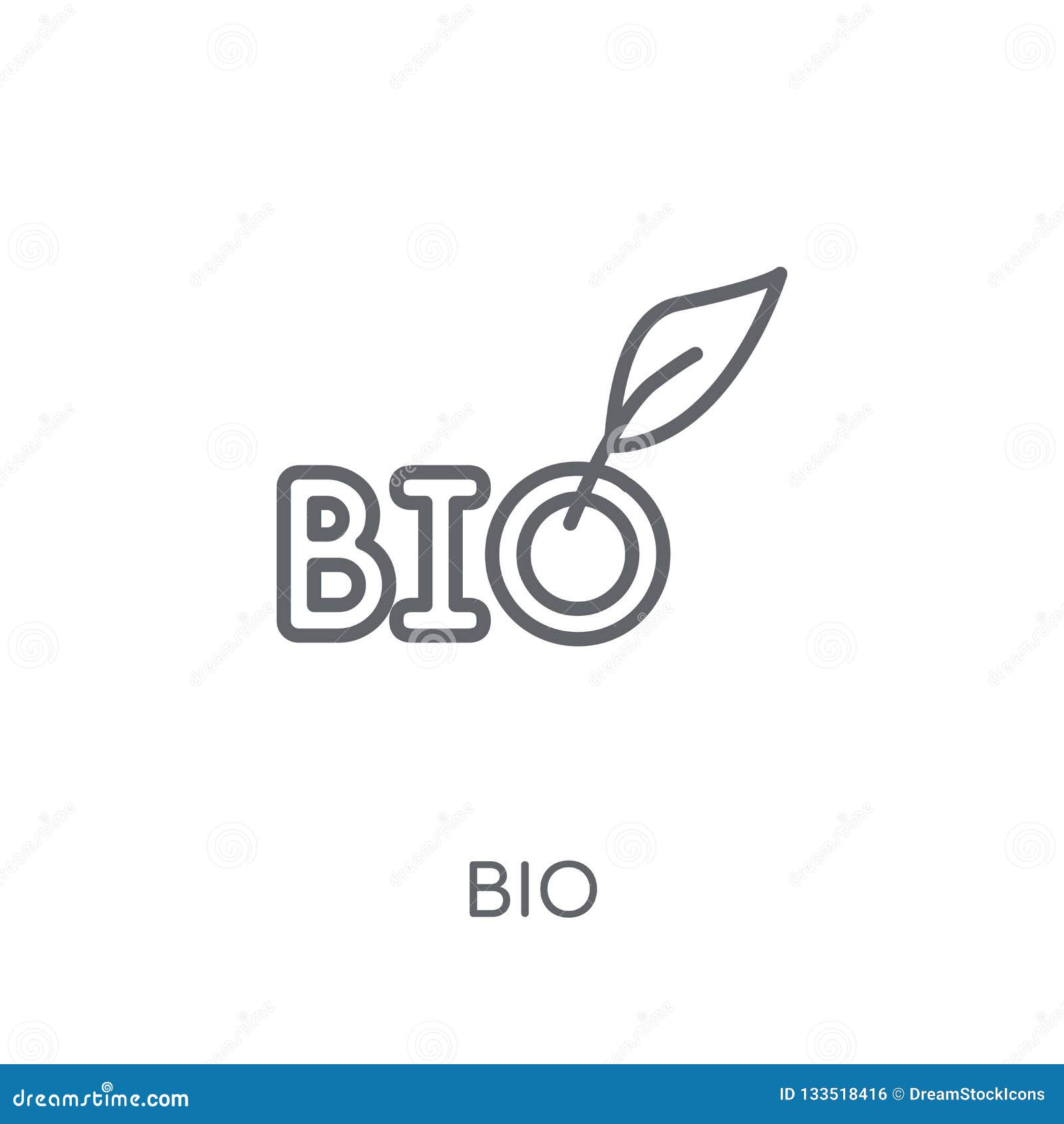 Bio Linear Icon. Modern Outline Bio Logo Concept on White Backgr Stock ...