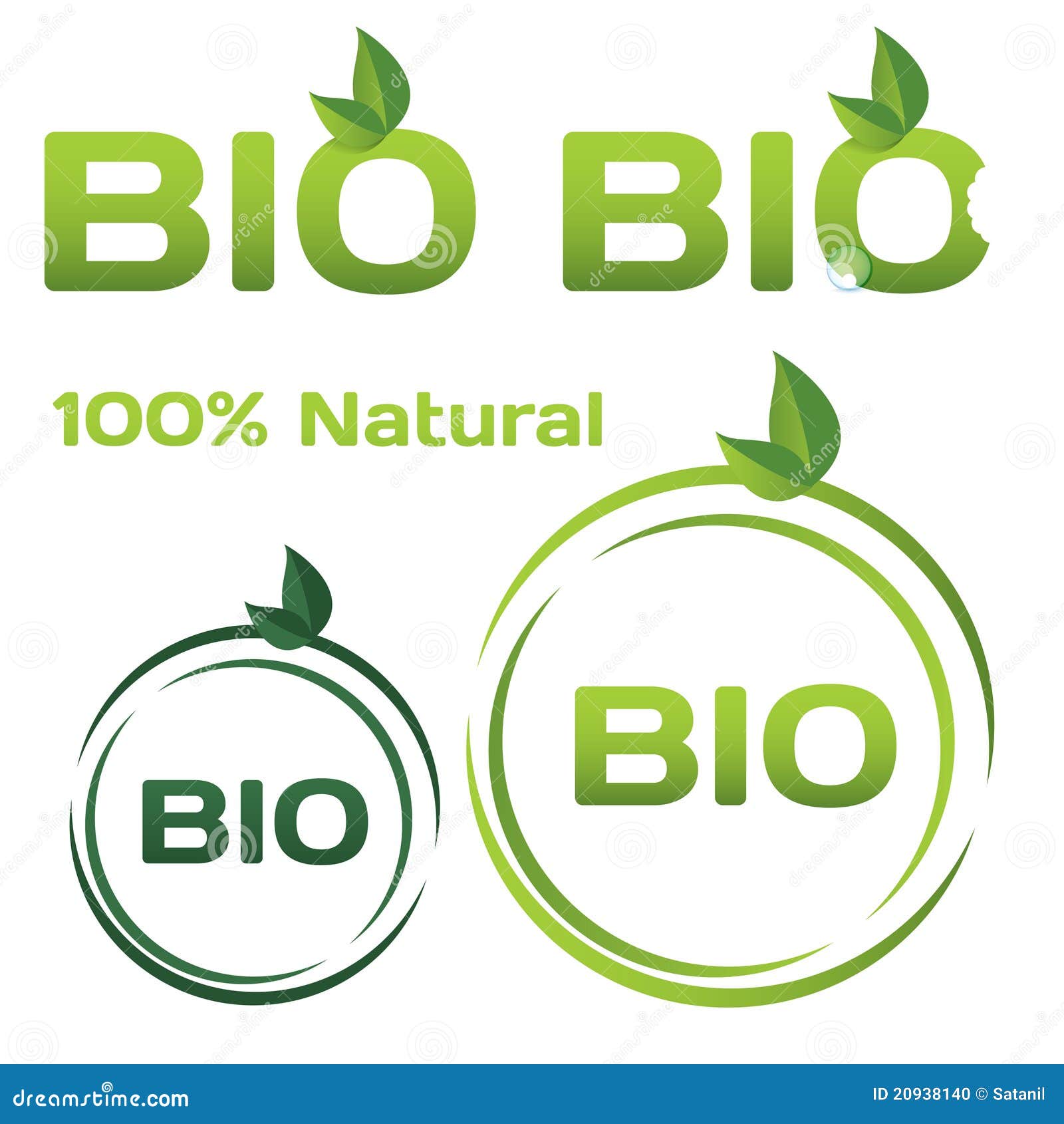 Bio logos stock illustration. Illustration of leaf, green - 20938140