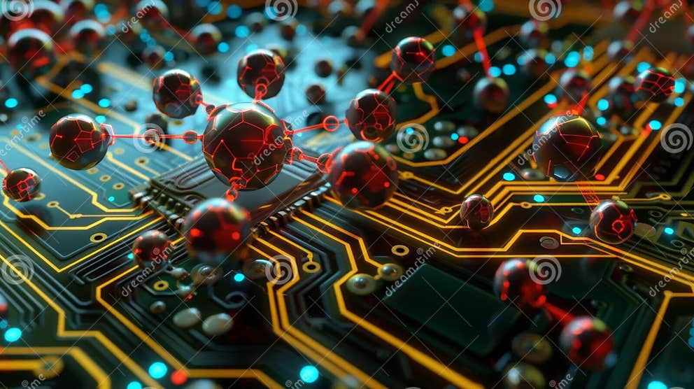 119 Bio Molecular Nanotech Electronic Circuit Board Components 3D Model ...