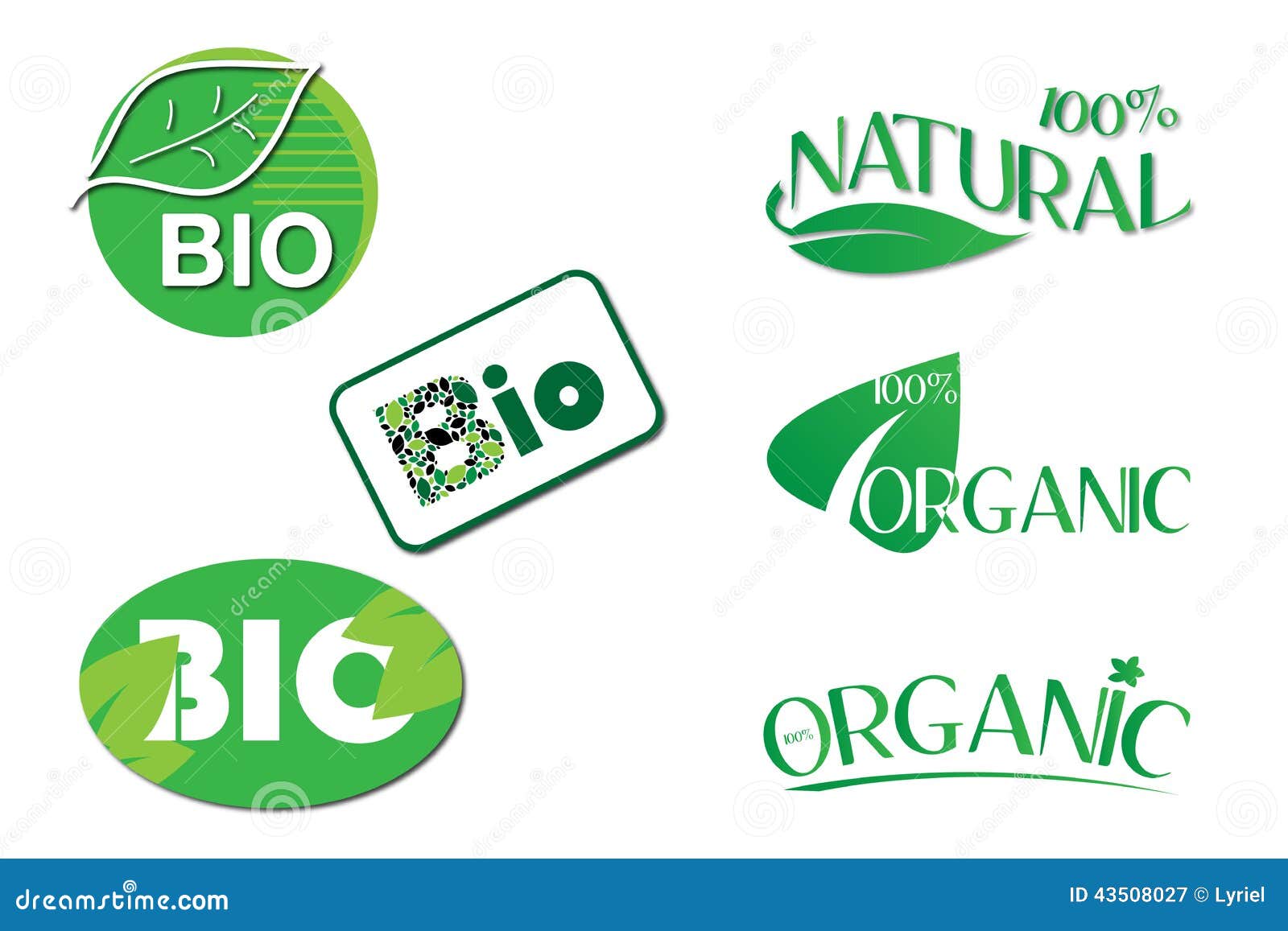 Bio Natural Organic Labels stock illustration. Illustration of organic ...
