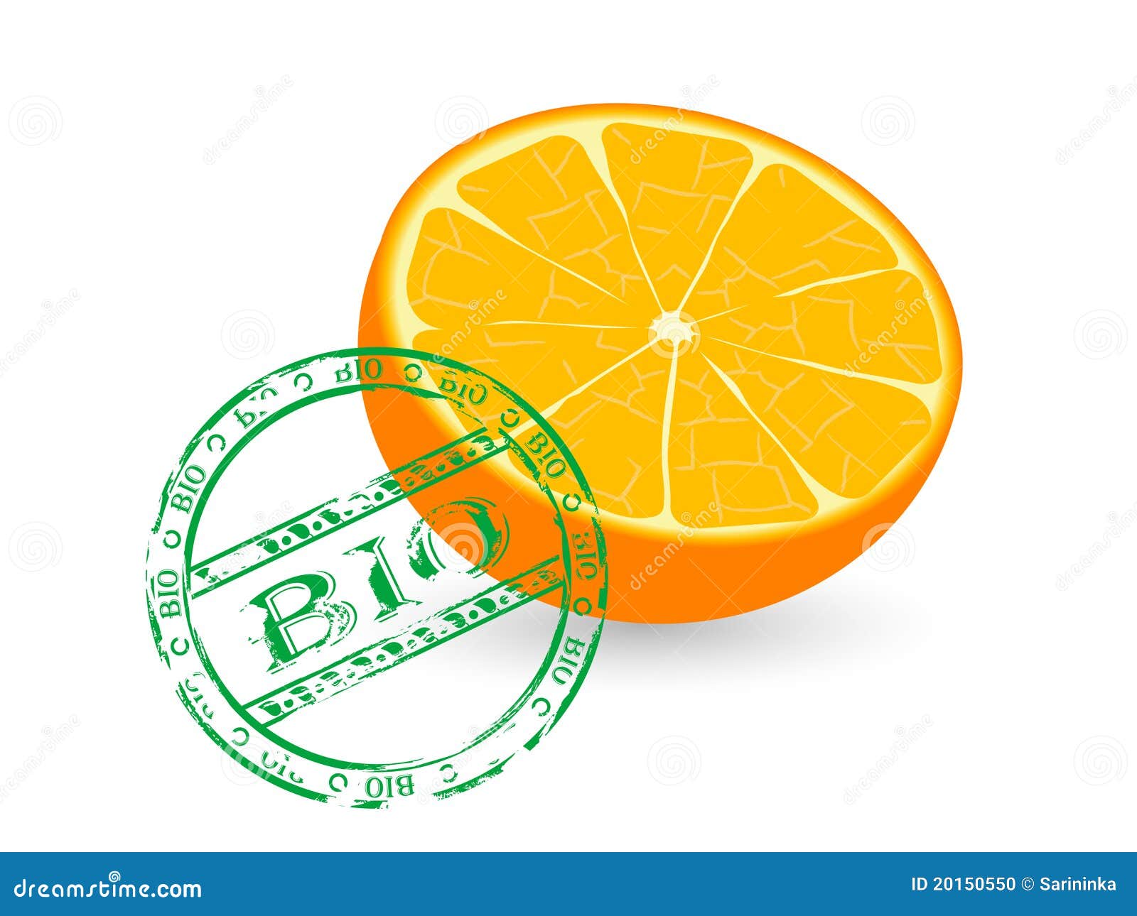 Bio orange stock vector. Illustration of health, label - 20150550