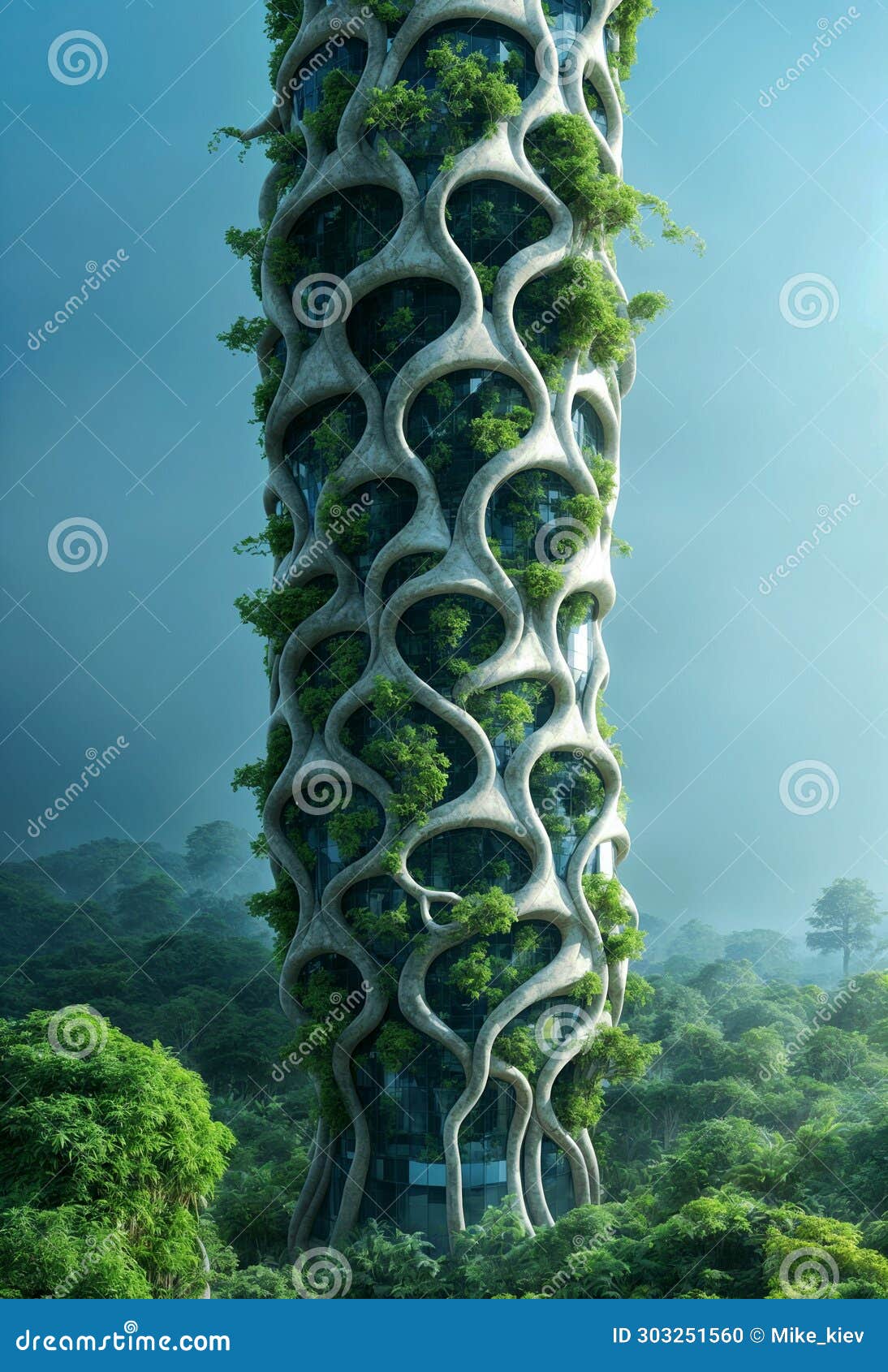 Bio Organic Architecture, Concept Art Stock Photo - Image of house ...