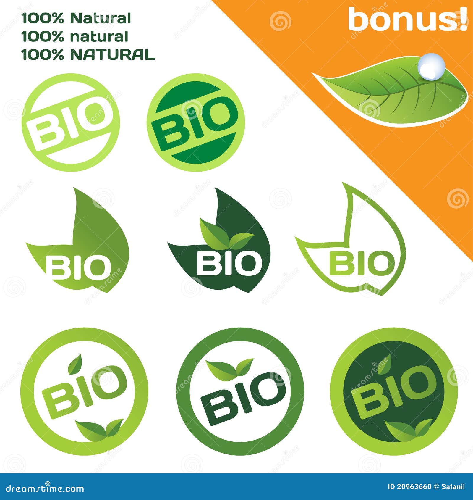 Bio or organic logo stock illustration. Illustration of sticker - 20963660