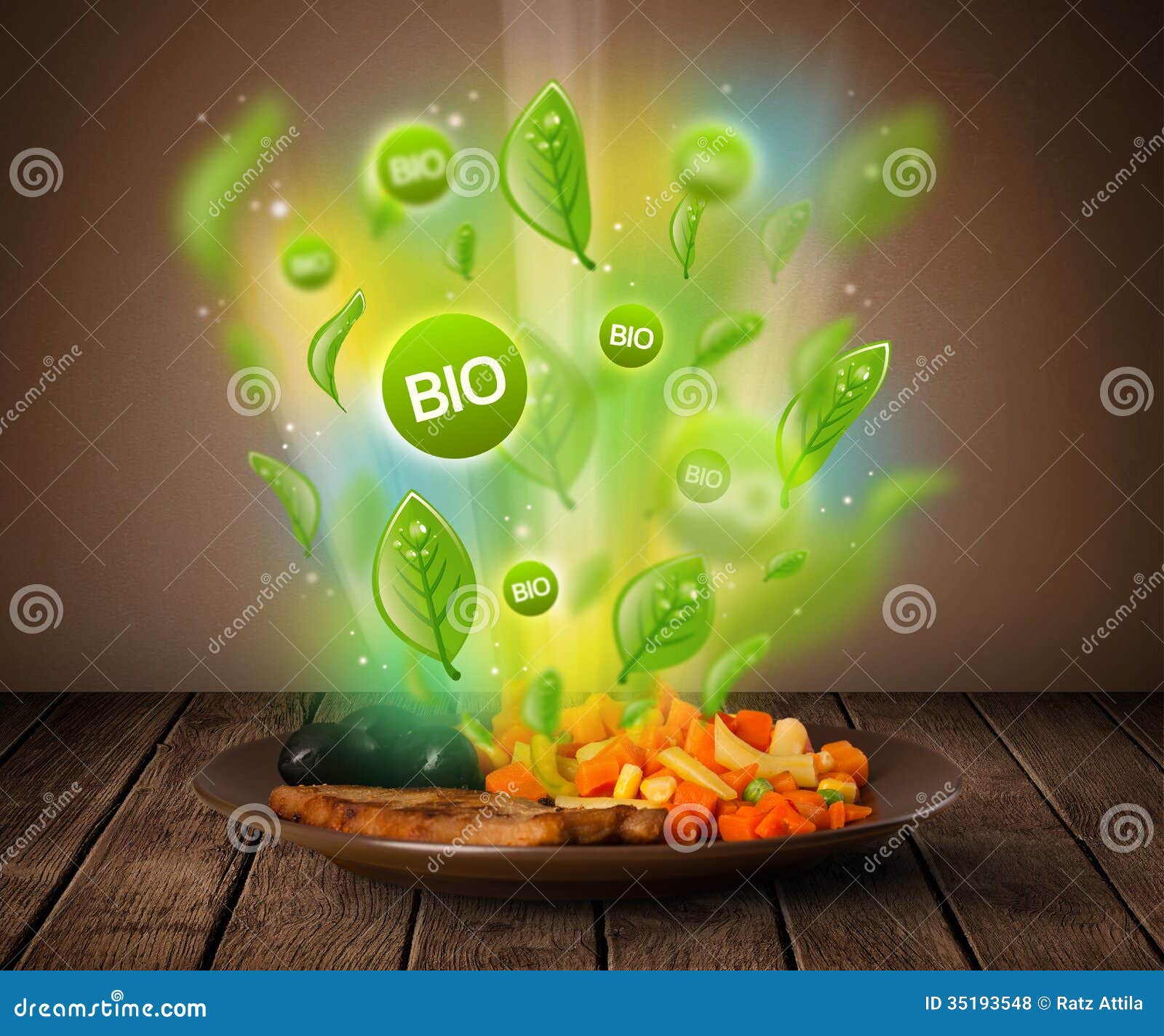 Bio Plat Vert Sain De Nourriture Photo stock - Image du collecte ...