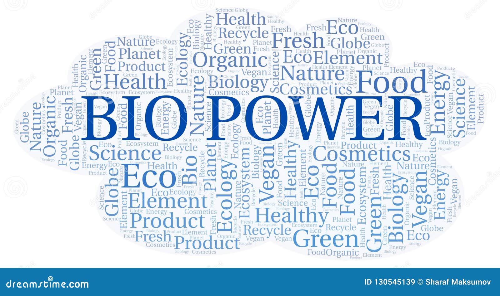 Bio Power word cloud. stock illustration. Illustration of power - 130545139