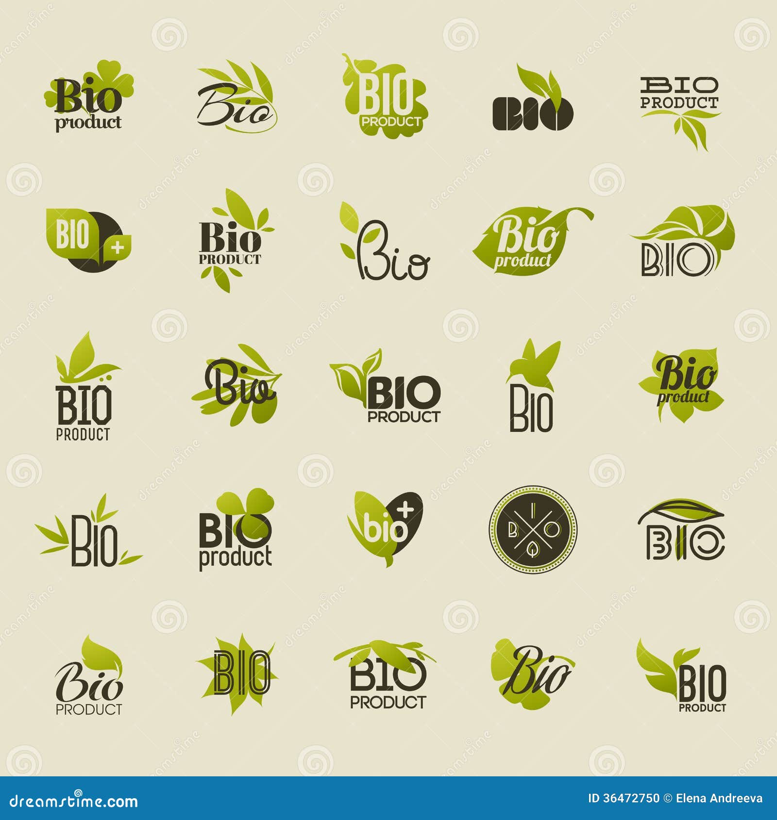 Bio Product. Set of Vector Labels and Emblems Stock Vector ...
