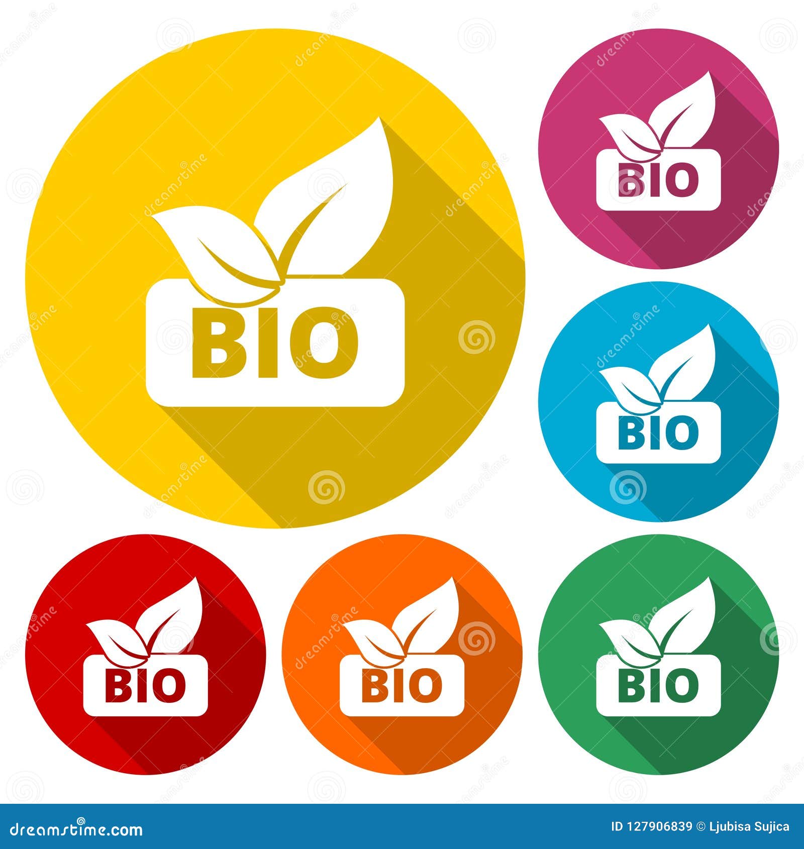 Bio Product Sign Icon. Leaf Symbol Stock Vector - Illustration of ...