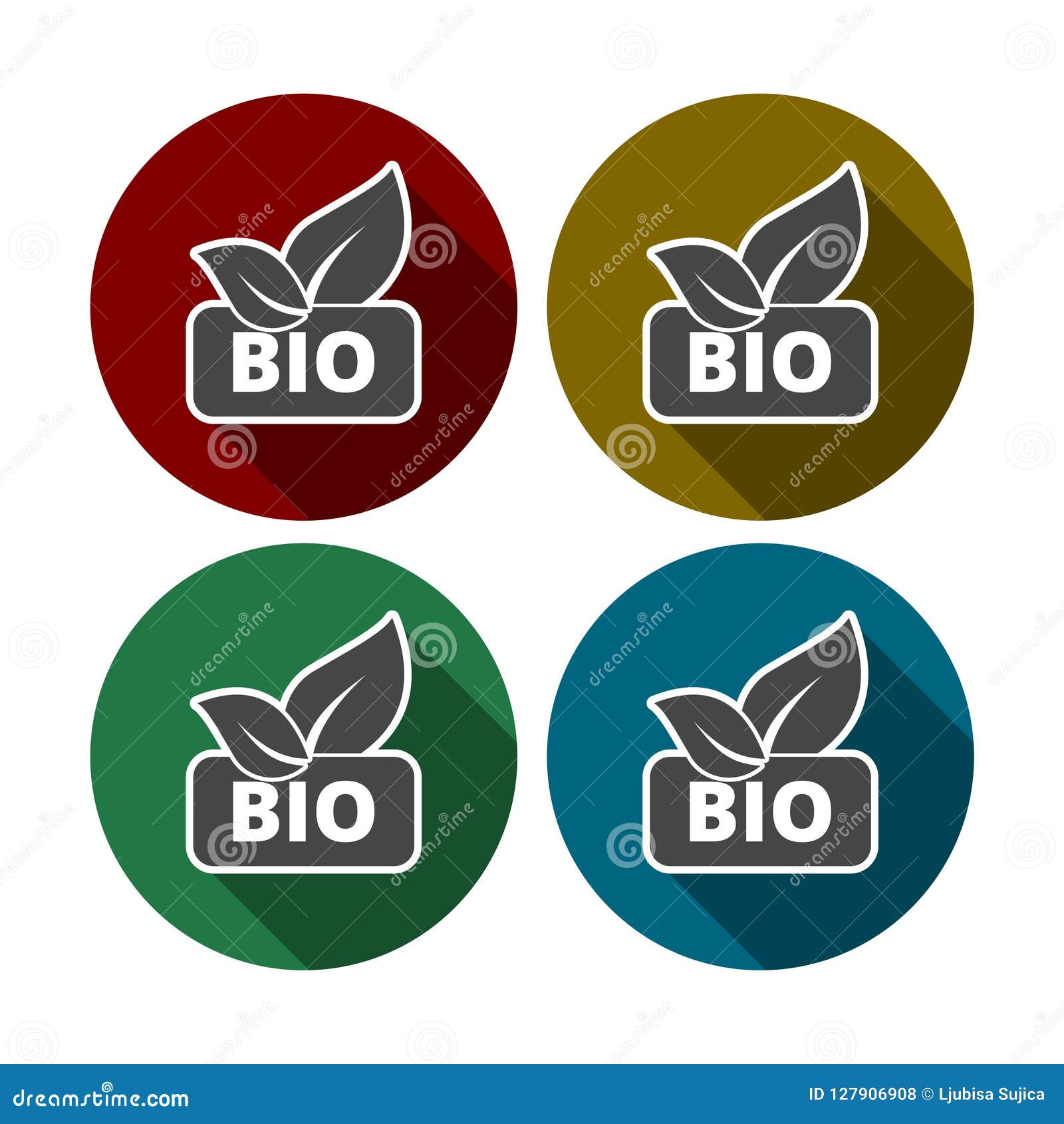 Bio Product Sign Icon. Leaf Symbol Stock Vector - Illustration of ...