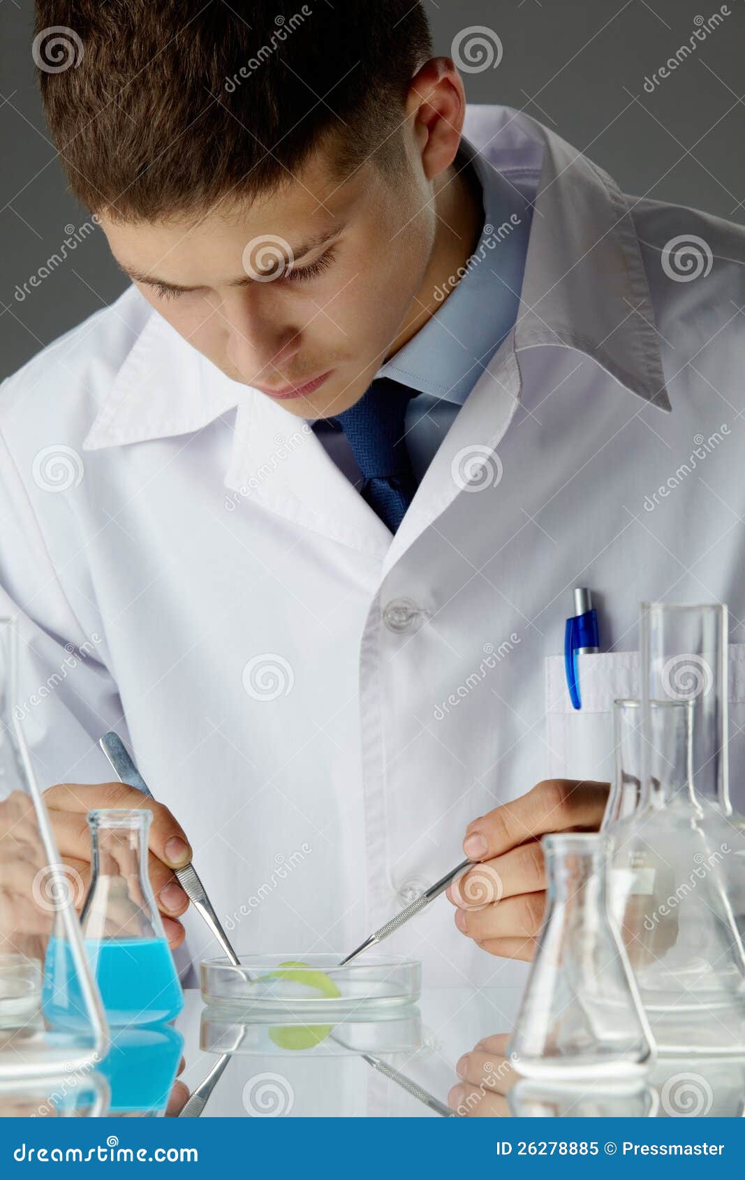 Bio sample stock image. Image of discovery, beaker, looking - 26278885