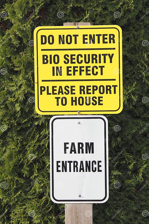 Bio Security Sign stock photo. Image of security, signage - 27604788