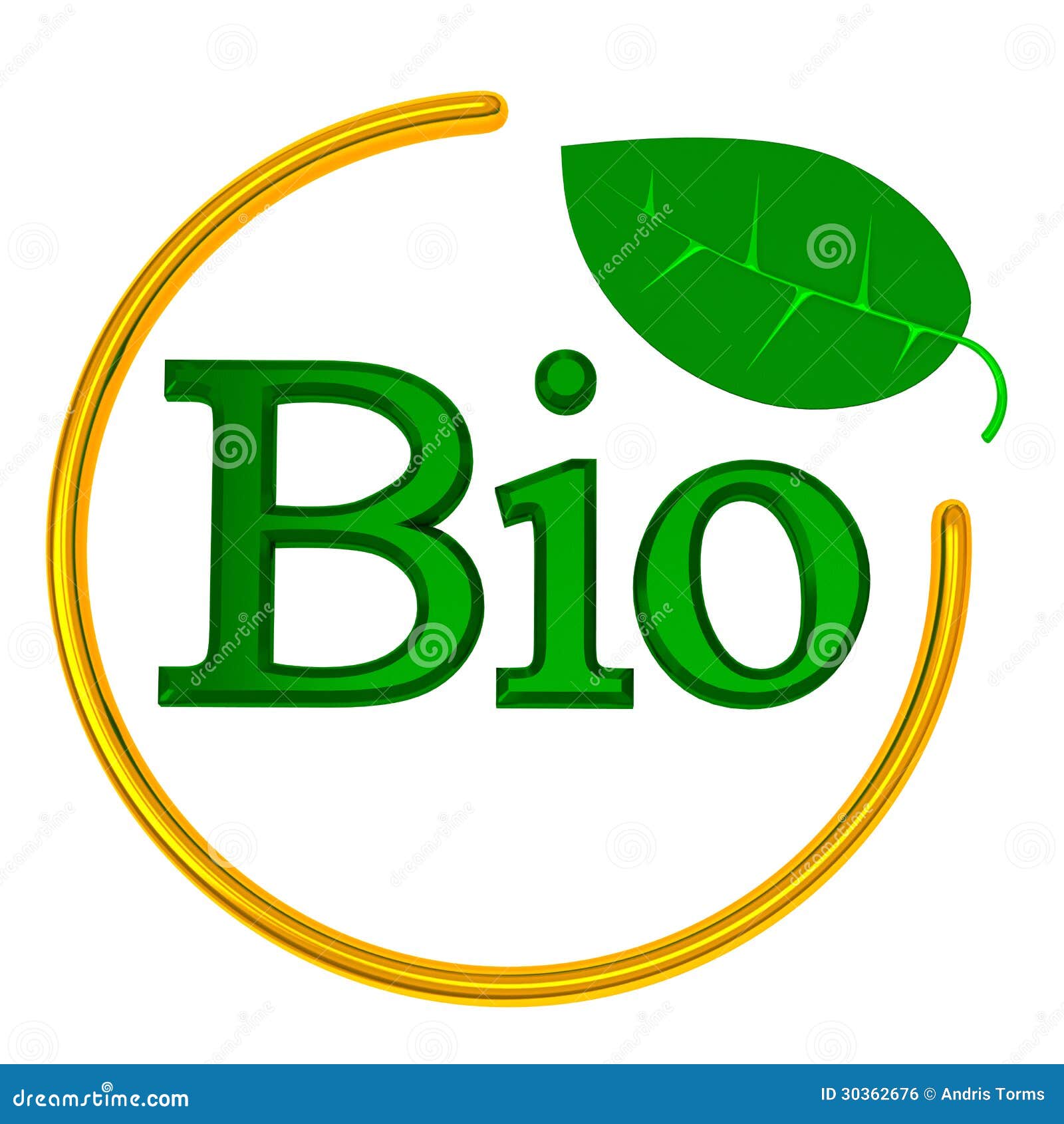BIO sign, 3d stock illustration. Illustration of biological - 30362676