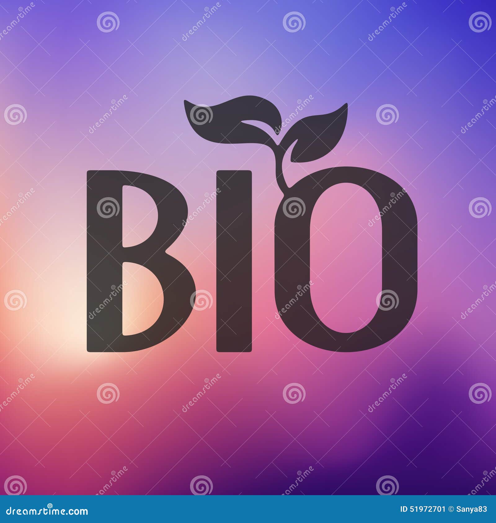 Bio Sign Icon on Blurred Background Stock Vector - Illustration of ...