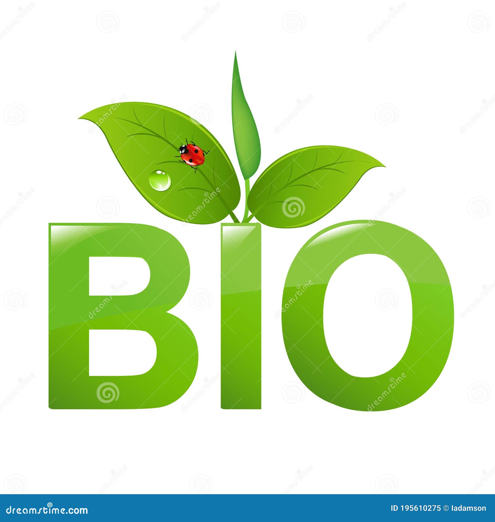 Bio Sign stock vector. Illustration of design, leaf - 195610275