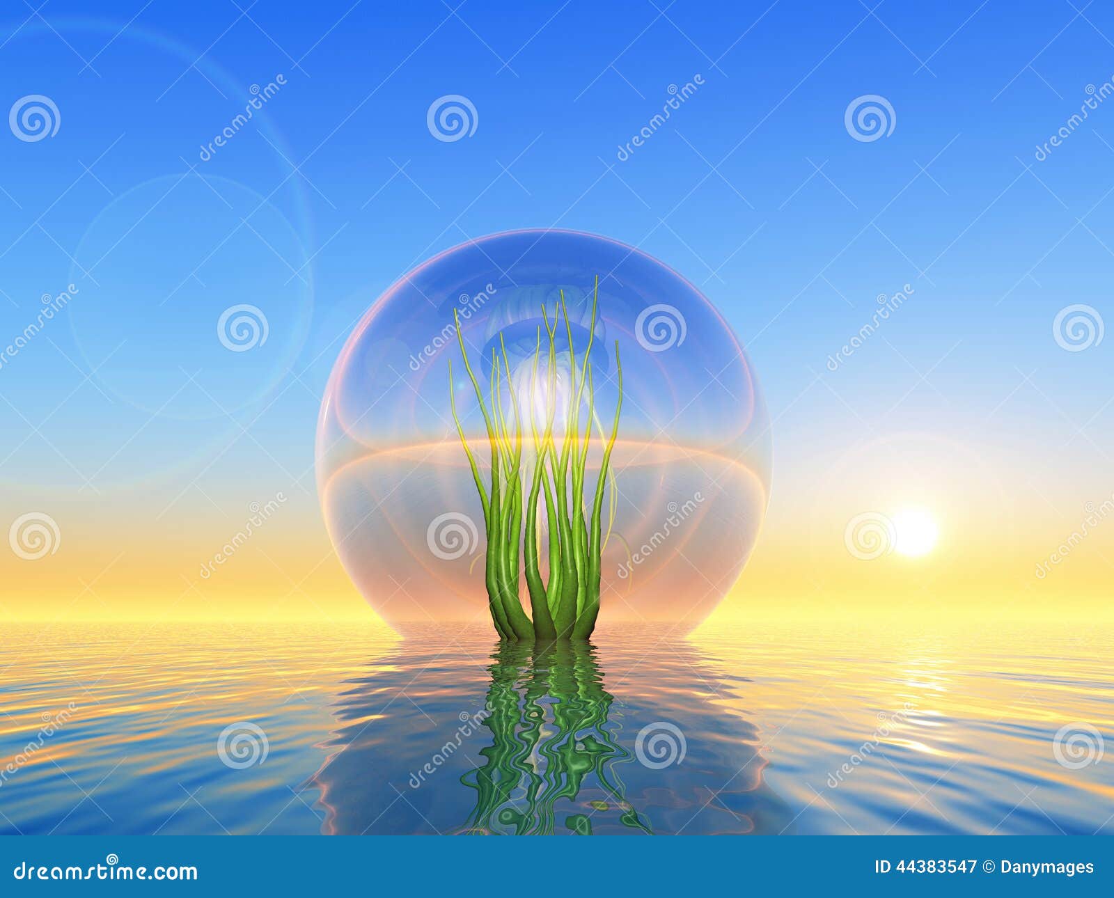 Bio sphere stock illustration. Illustration of blue, landscape - 44383547