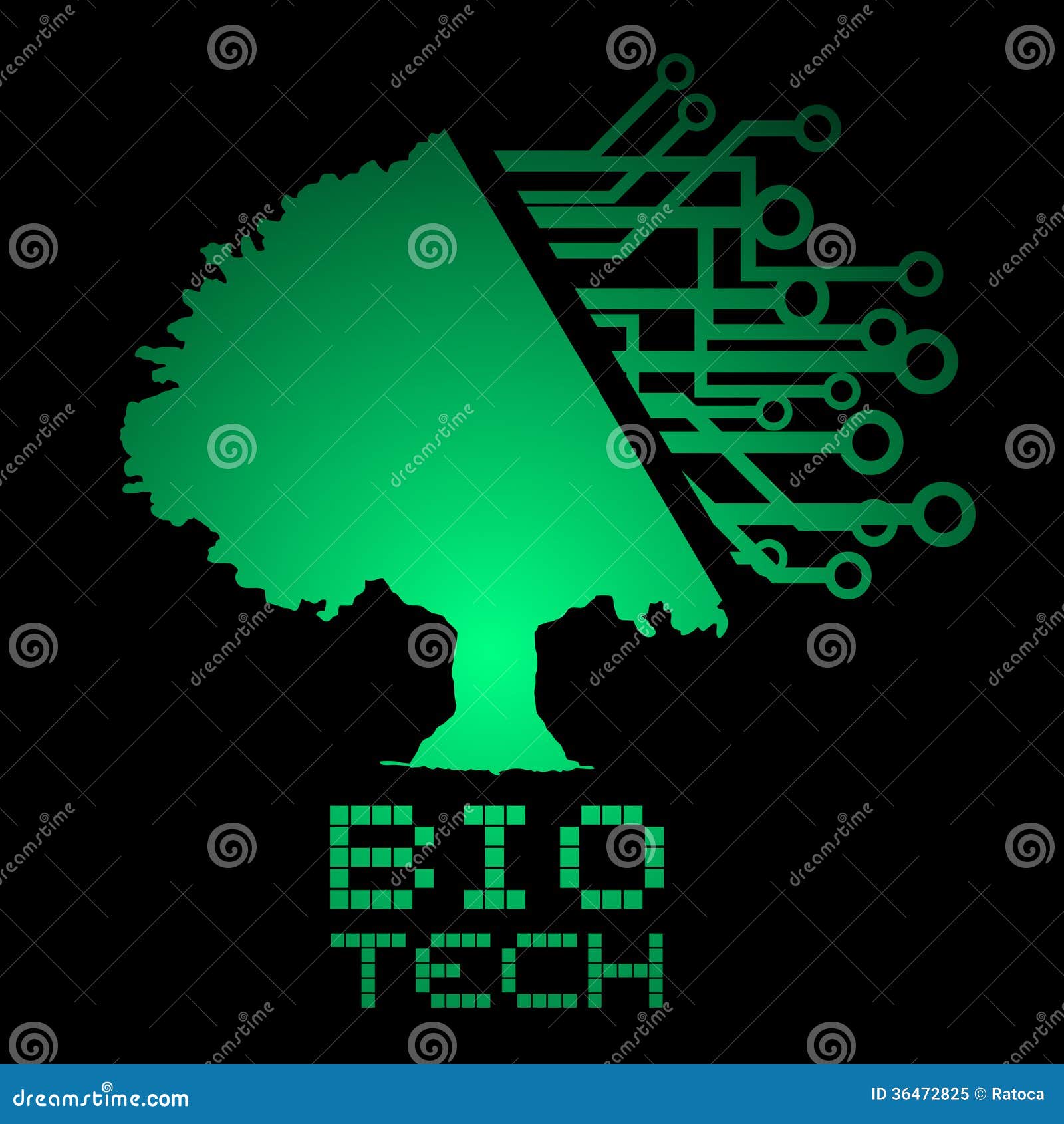 Bio tech stock vector. Illustration of modern, ecology - 36472825