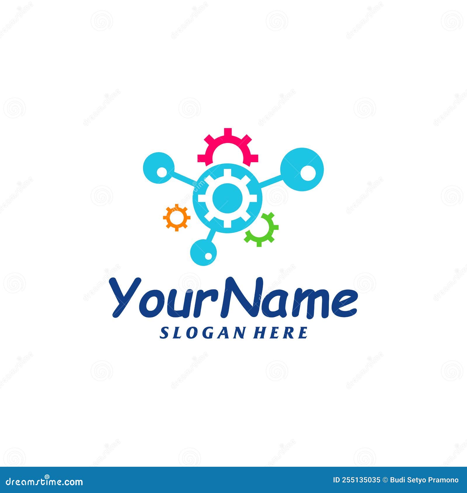 Bio Tech Gear Logo Design Template. Bio Tech Logo Concept Vector Stock ...