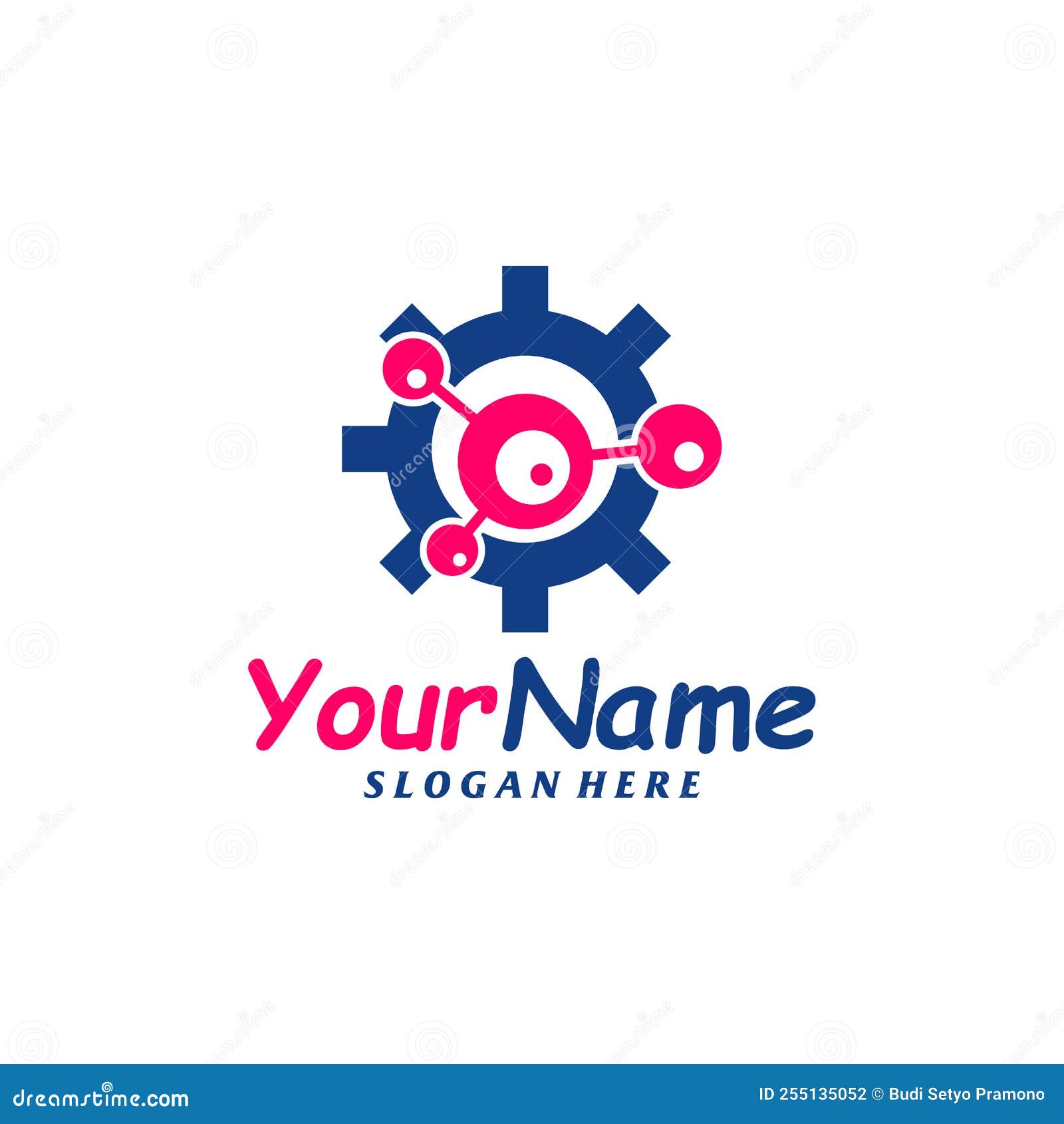 Bio Tech Gear Logo Design Template. Bio Tech Logo Concept Vector Stock ...