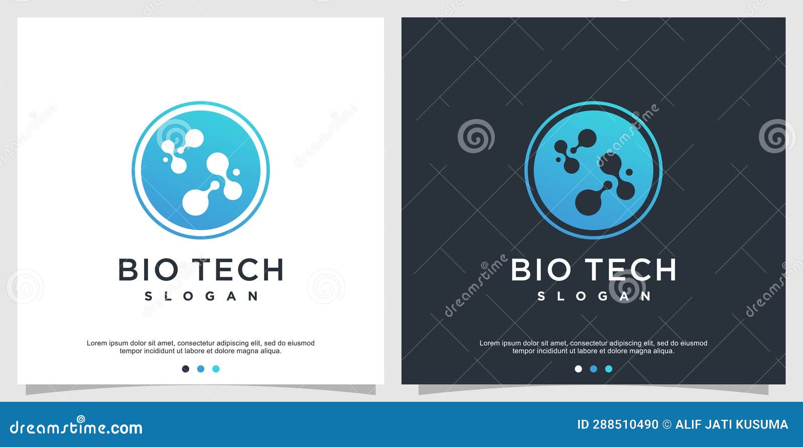 Bio Tech Logo with Circle Style Premium Vector Stock Illustration ...