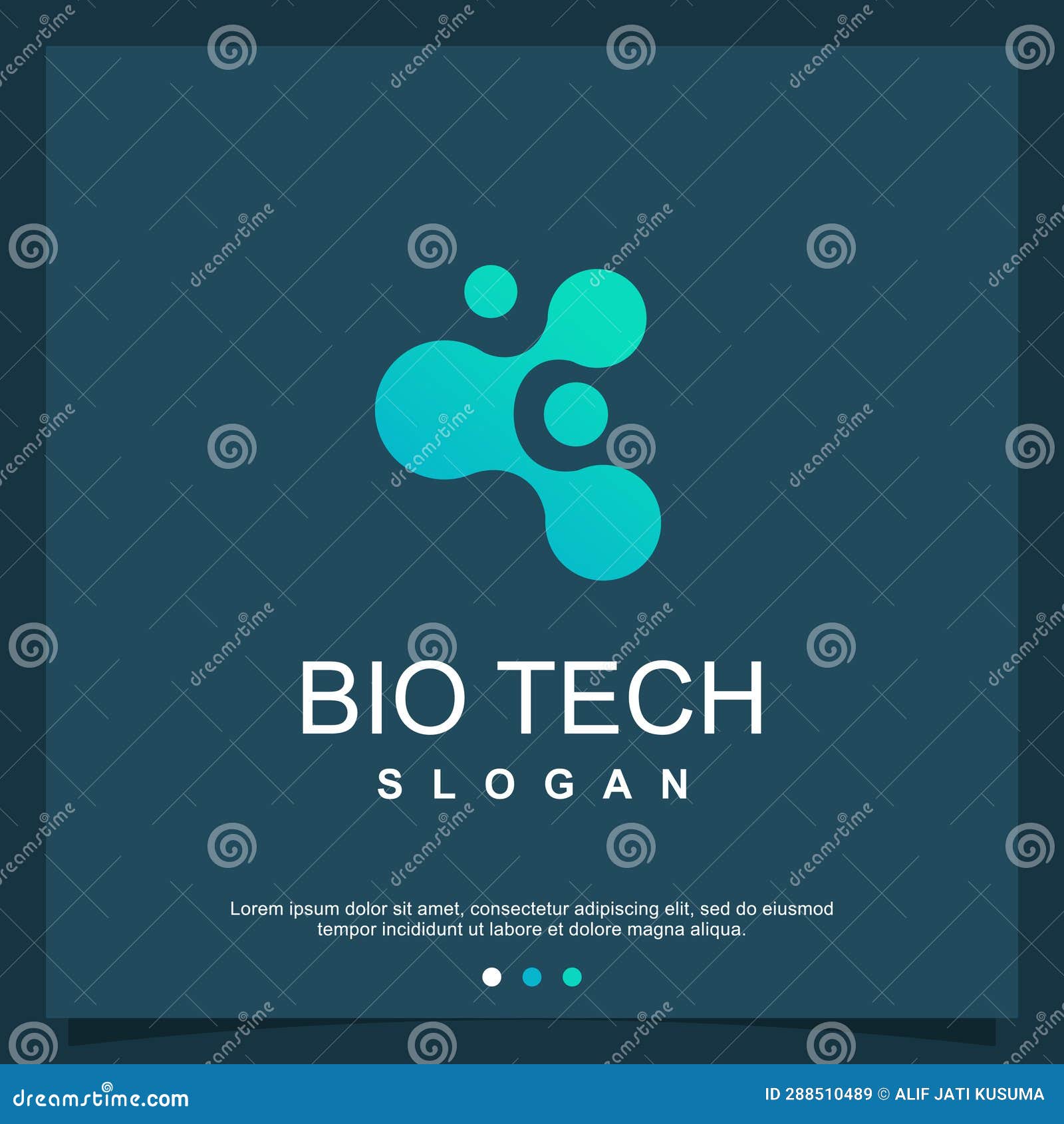 Bio Tech Logo with Circle Style Premium Vector Stock Vector ...