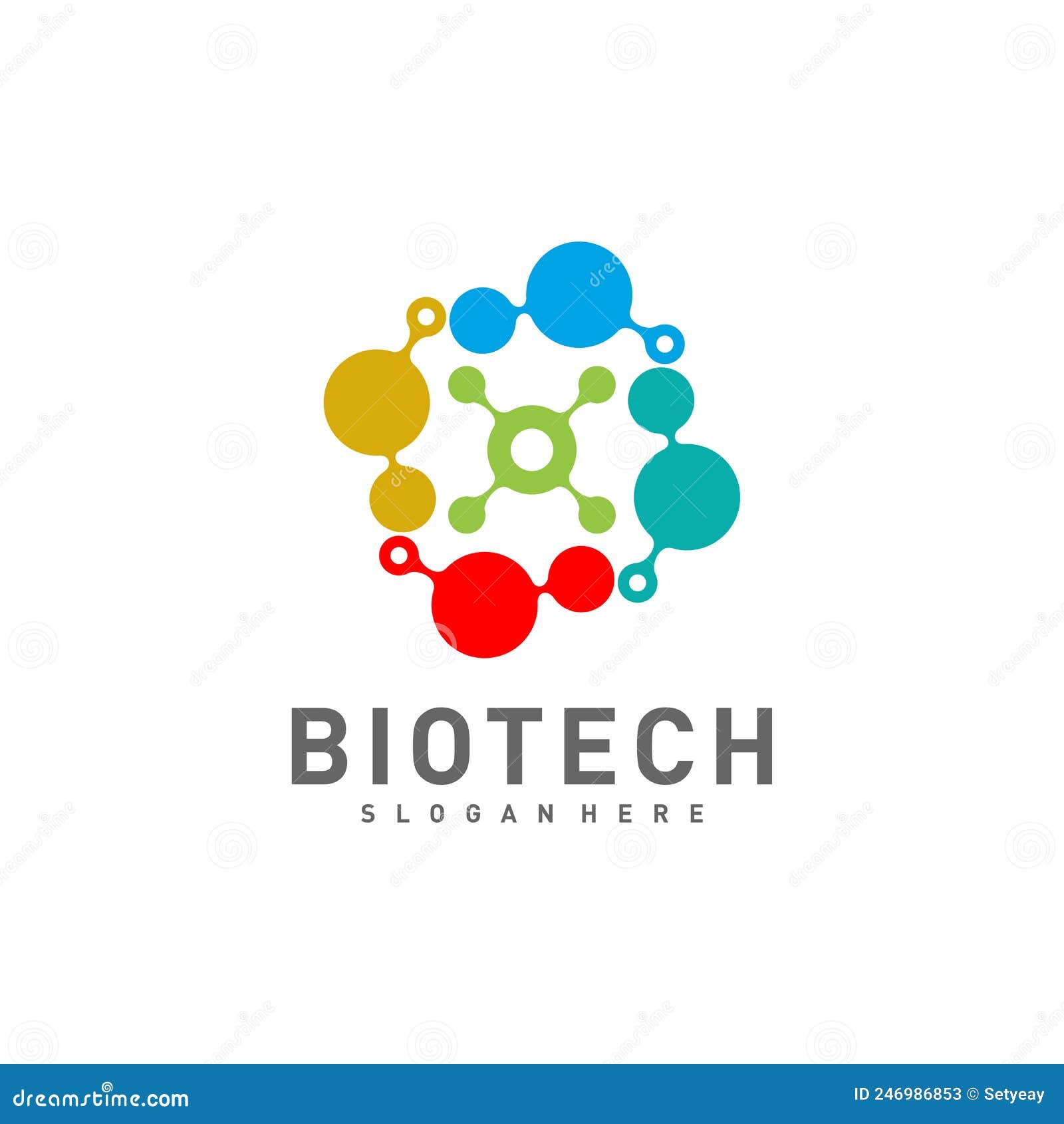 Bio Tech, Molecule, DNA, Atom, Medical or Science Logo Design Vector ...