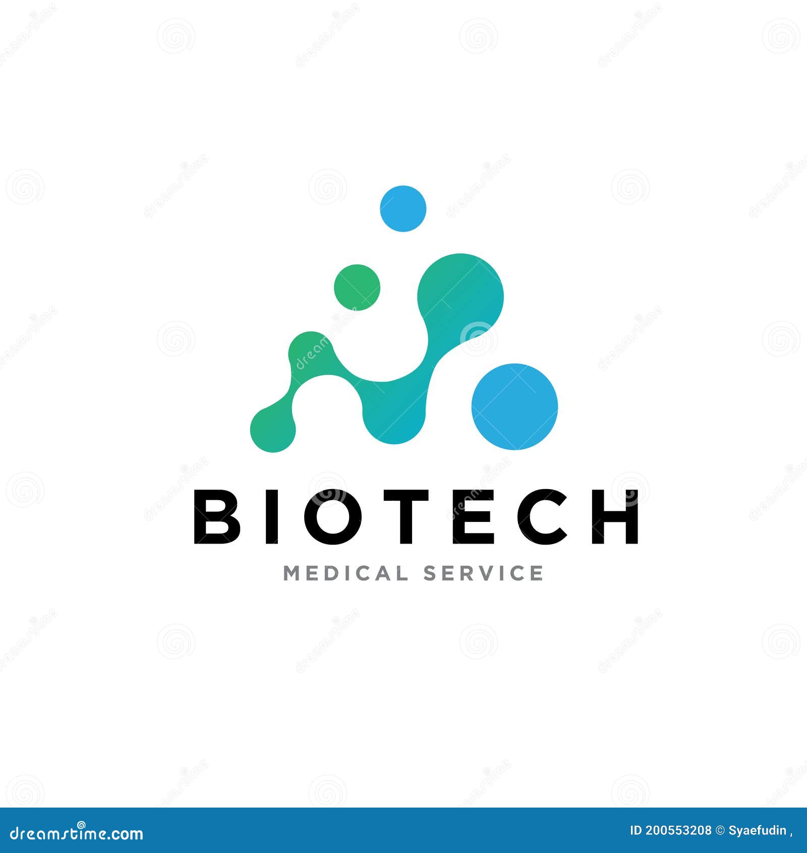 Bio Tech Molecule Logo Designs for Dna Medical Service Stock Vector ...