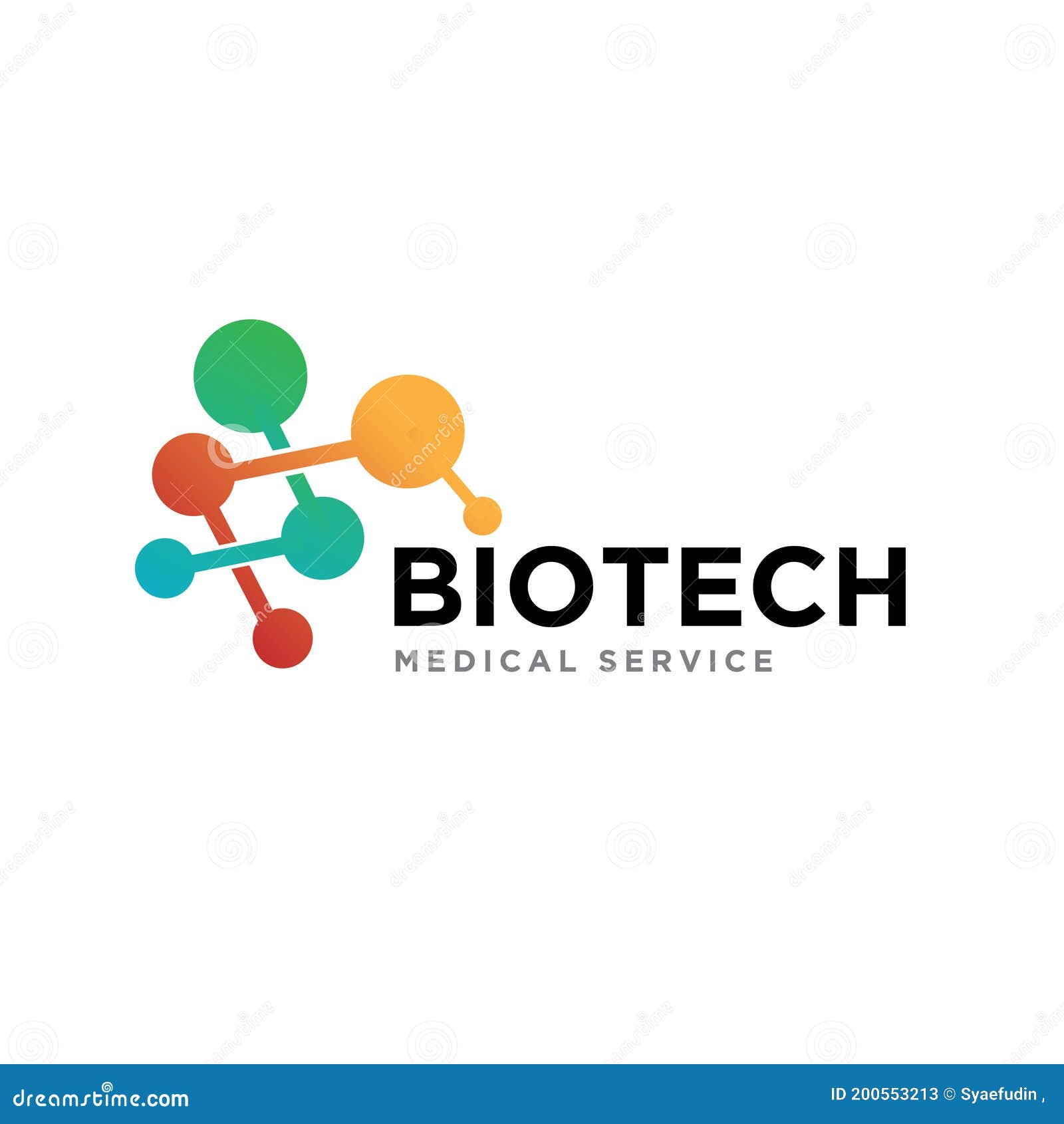 Bio Tech Molecule Logo Designs for Dna Medical Service Stock Vector ...