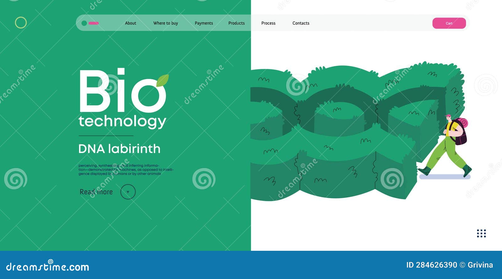 Bio Technology Flat Vector Illustration Stock Vector - Illustration of ...