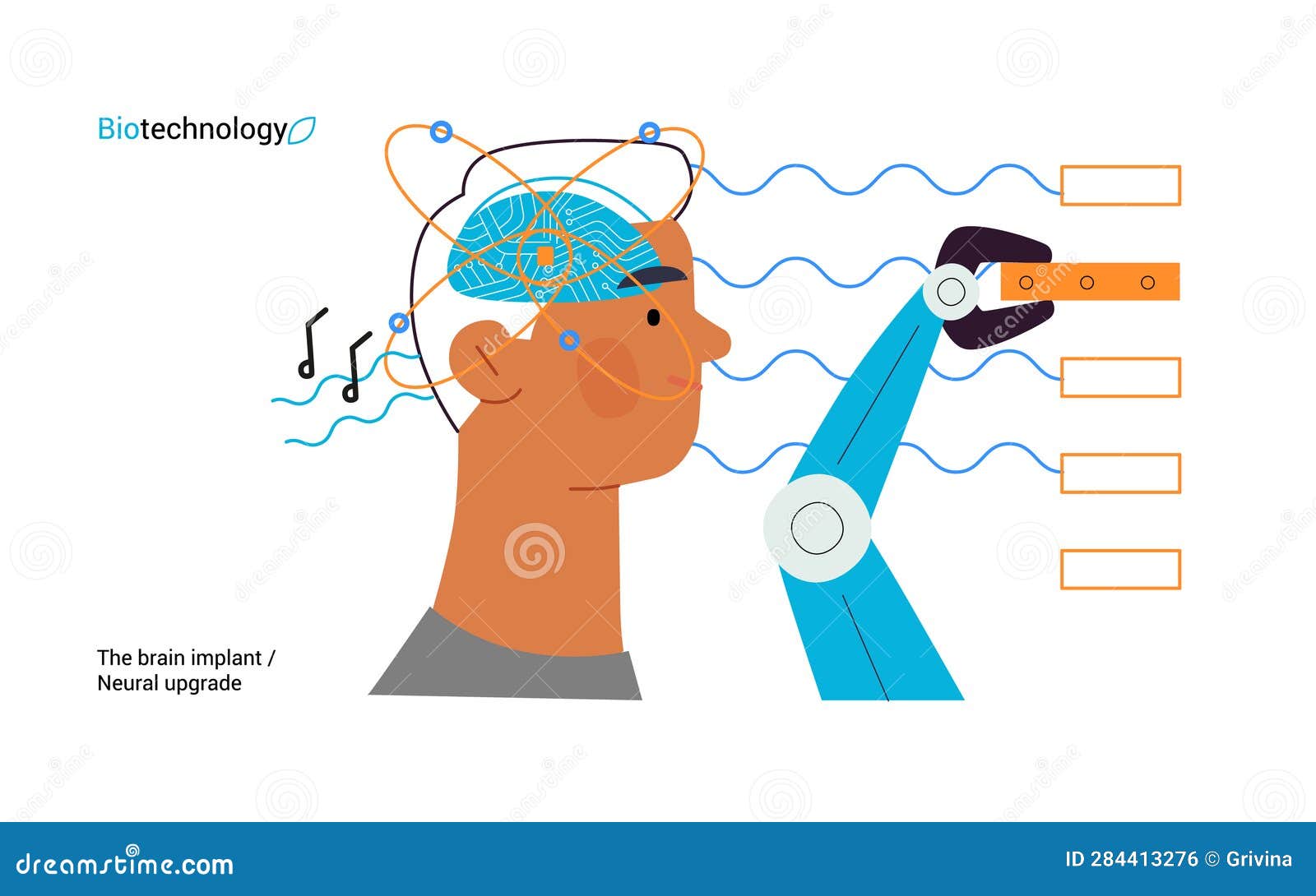 Bio Technology Flat Vector Illustration Stock Vector - Illustration of ...