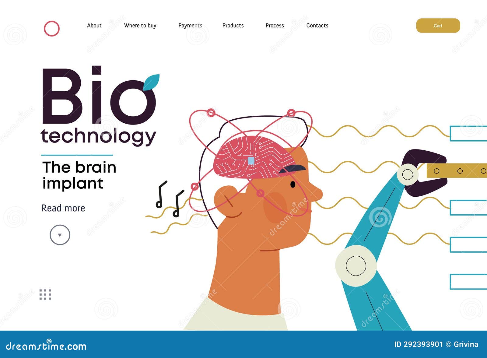 Bio Technology Flat Vector Illustration Stock Illustration ...