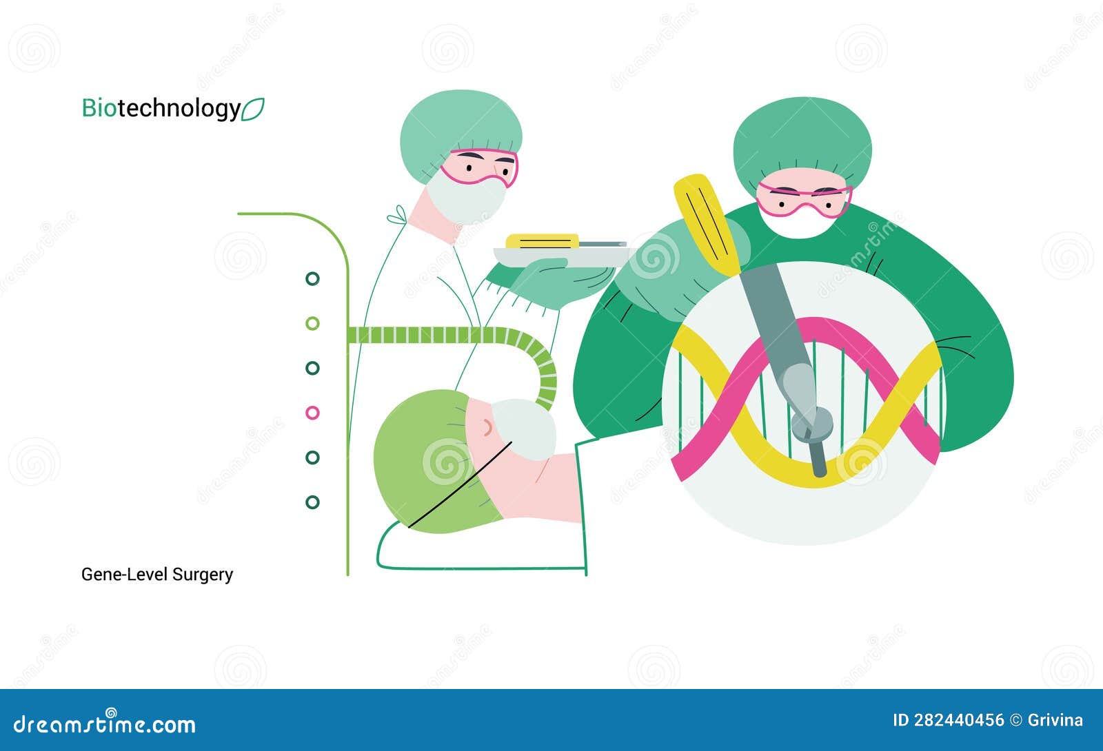 Bio Technology Flat Vector Illustration Stock Vector - Illustration of ...
