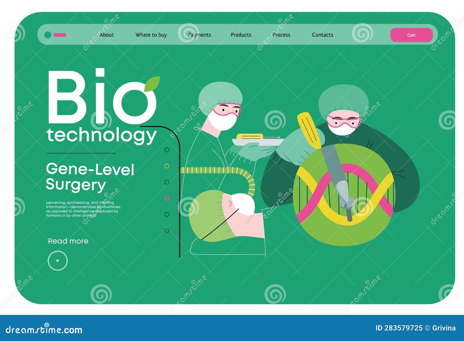Bio Technology Flat Vector Illustration Stock Vector - Illustration of ...