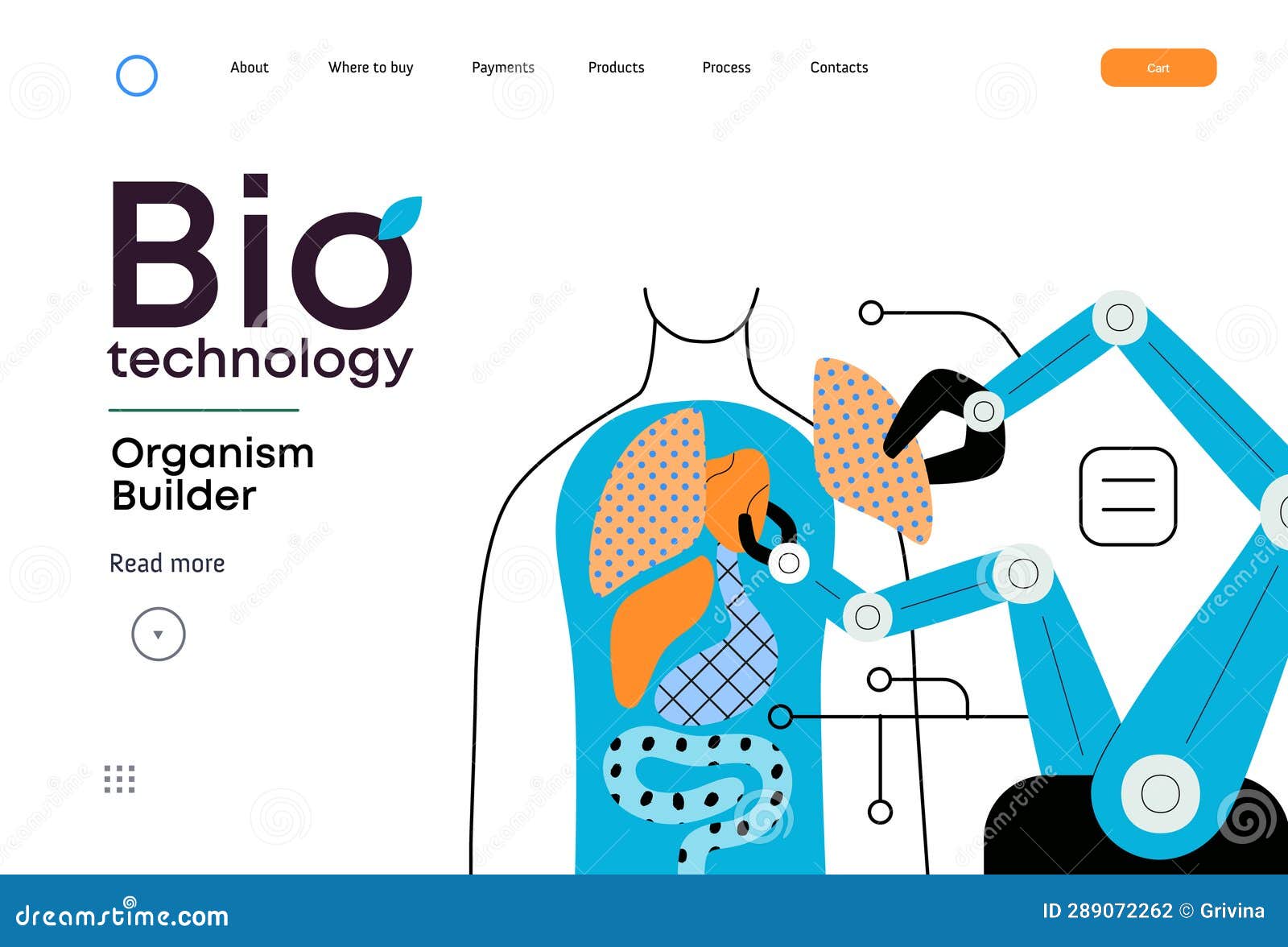 Bio Technology Flat Vector Illustration Stock Illustration ...